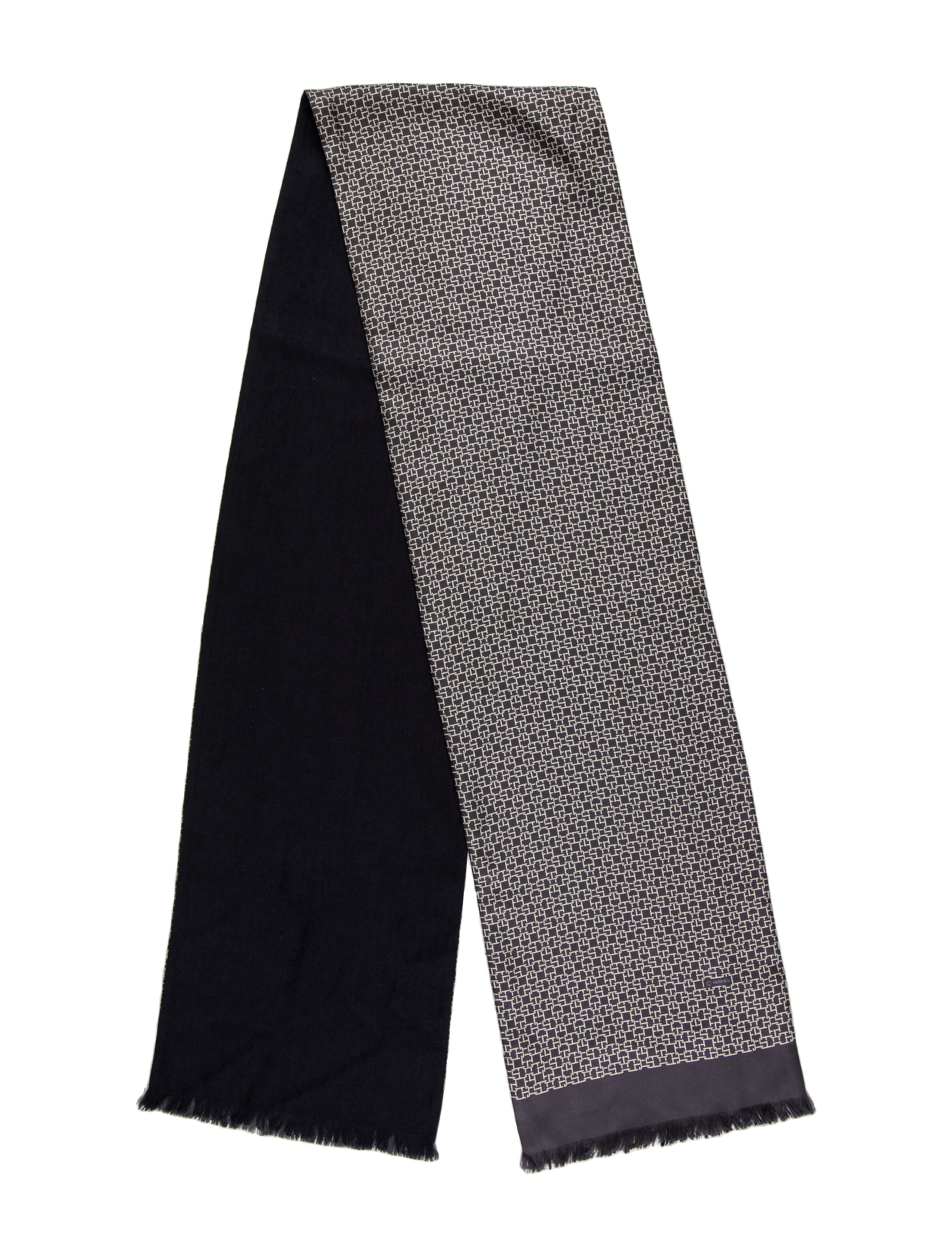 Hermès Silk Muffler - Grey Scarves, Accessories - HER553970 | The RealReal