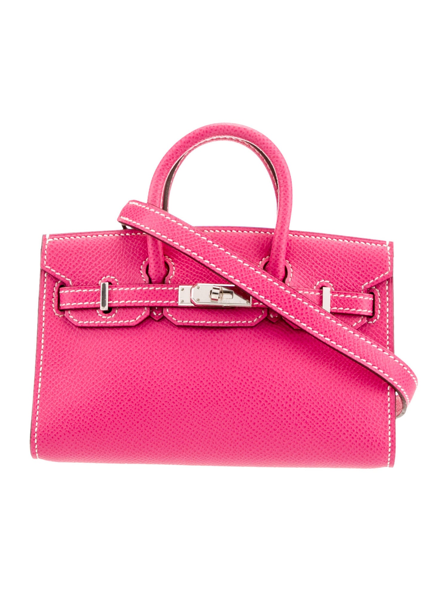 Hermès Epsom Micro Birkin 15 - Pink Mini Bags, Handbags - HER561373 ...