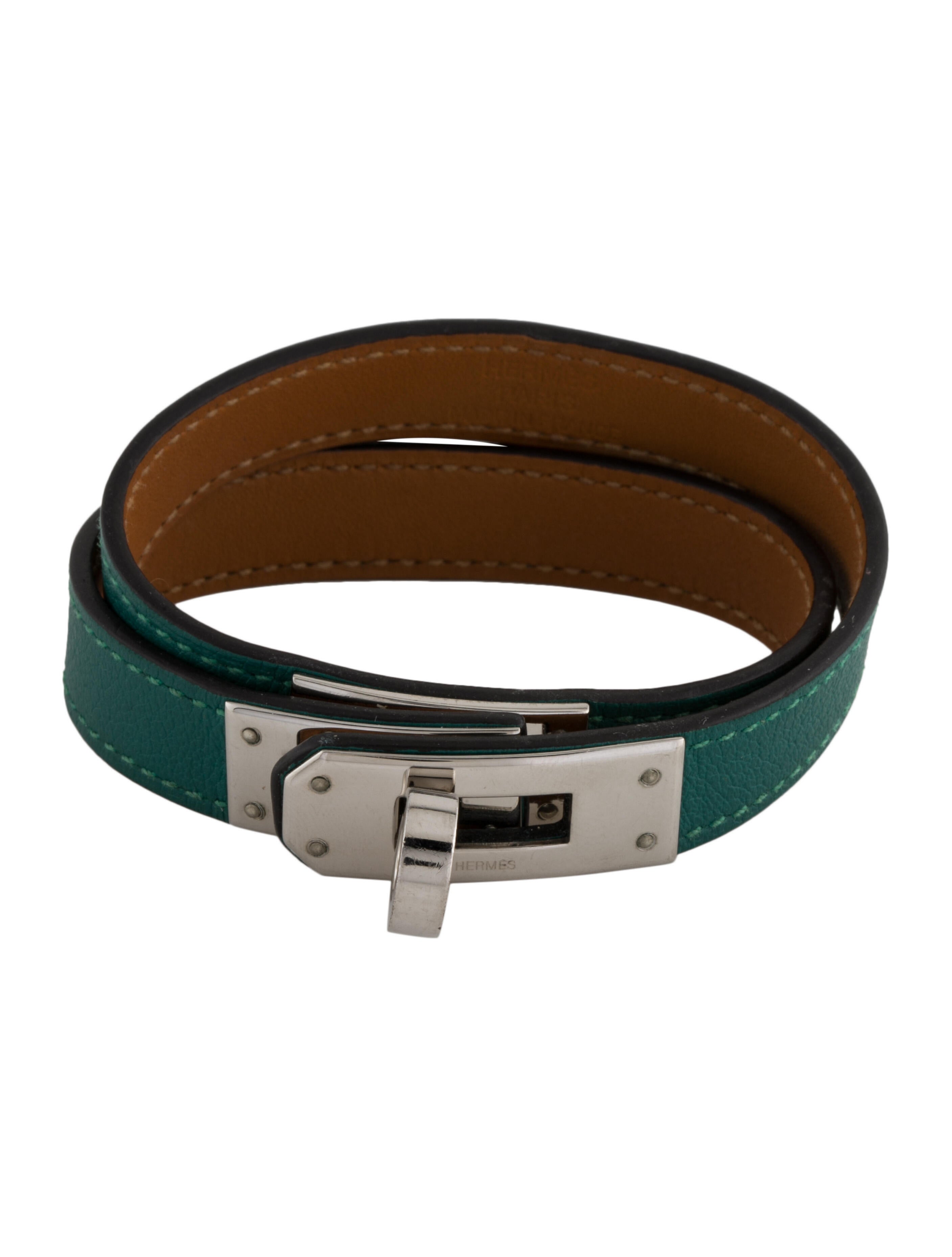 Hermès Mini Kelly Double Tour Wrap Bracelet - 18K Yellow Gold-Plated ...