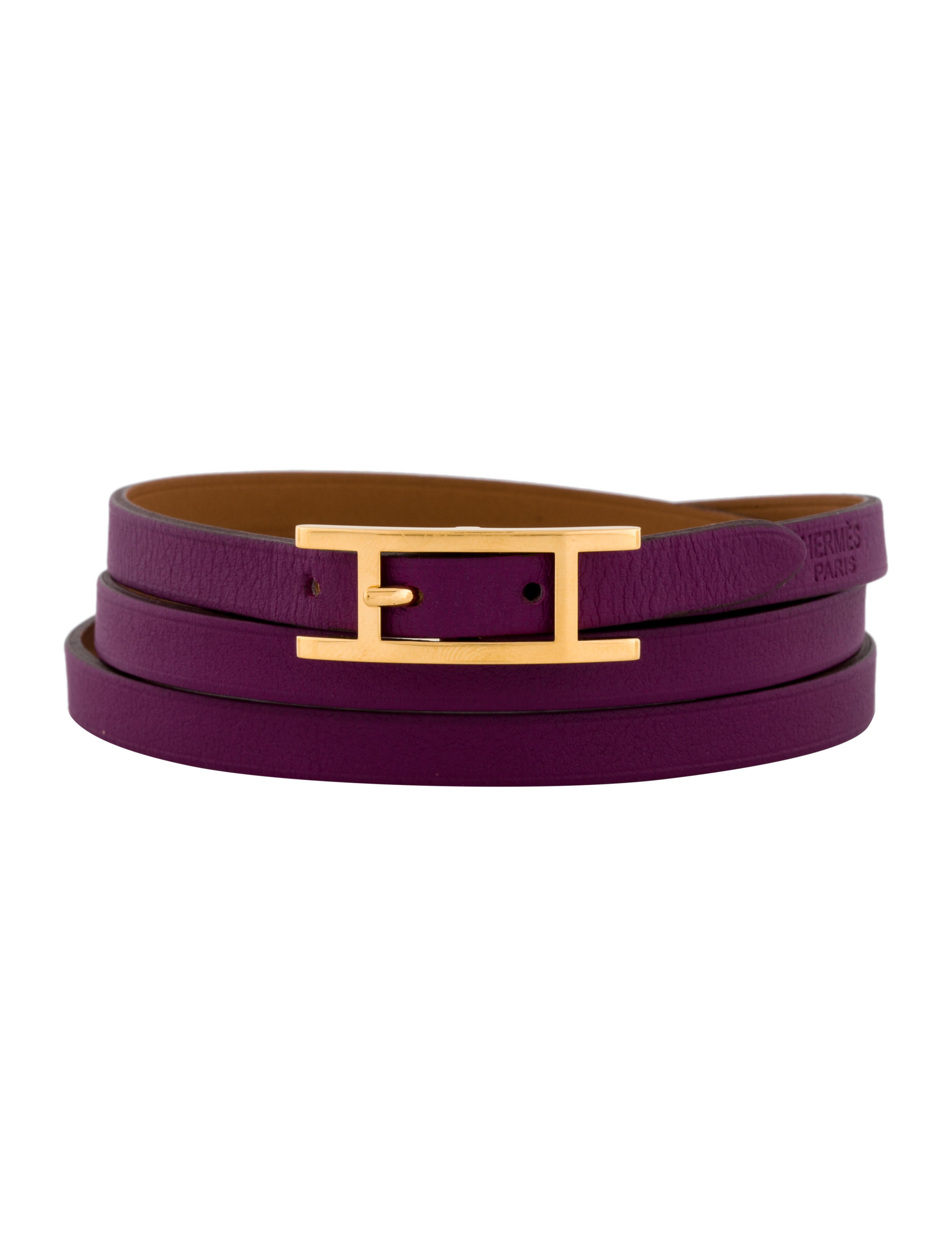 Hermès Hapi 3 Grand Model Wrap Bracelet - 18K Yellow Gold-Plated Wrap ...