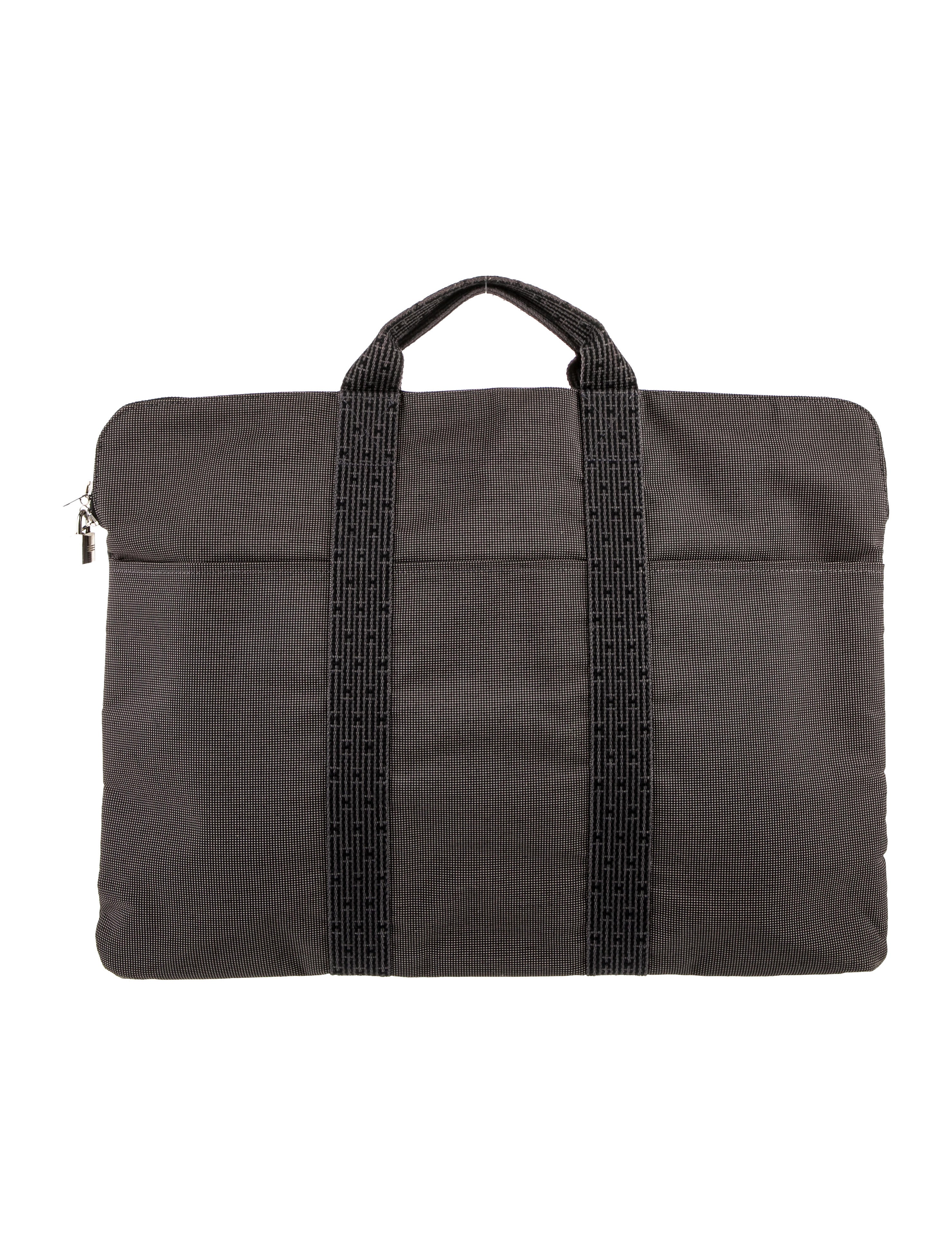 Hermès Toile Herline Briefcase - Grey Totes, Handbags - HER566763 | The ...