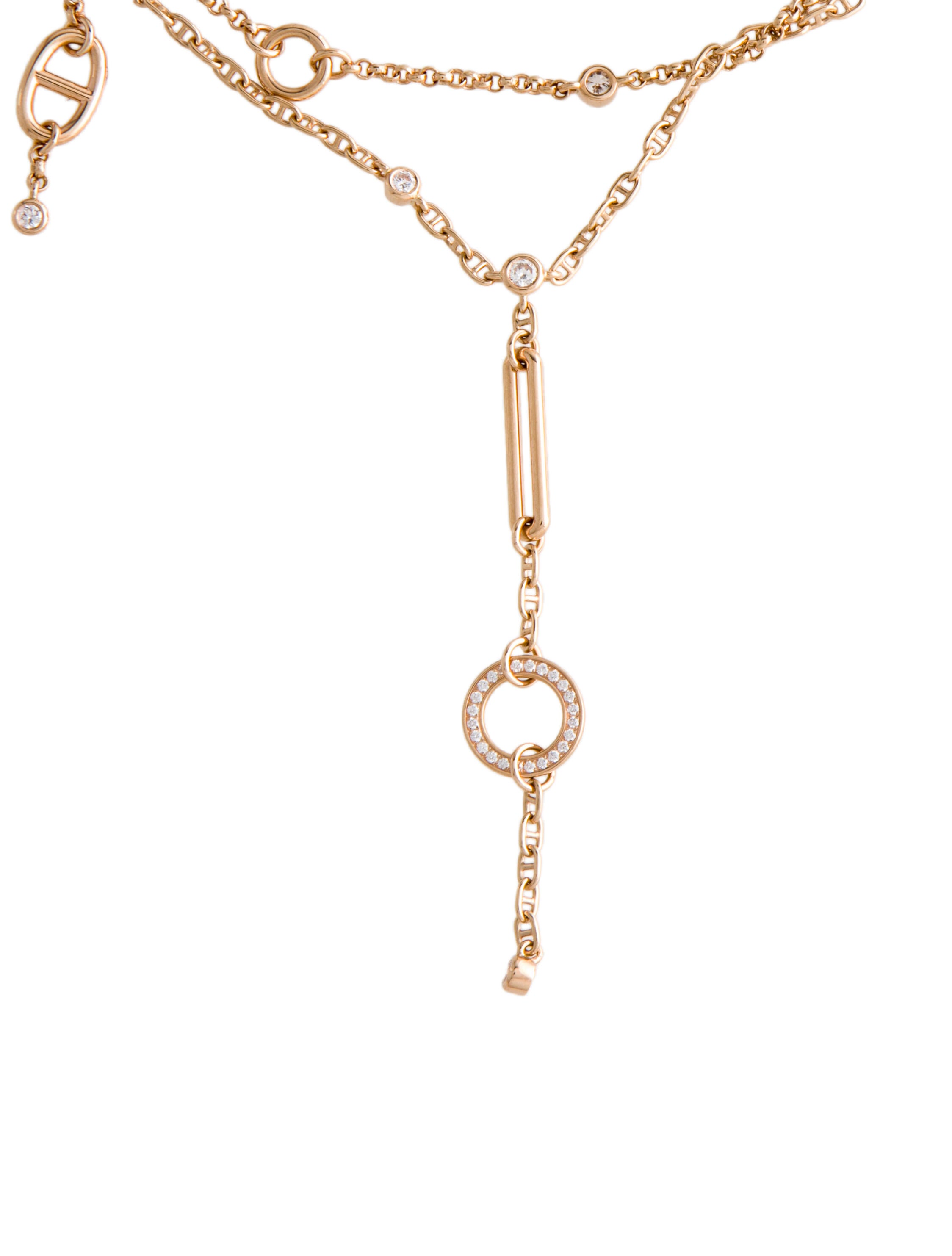 Hermès 18K Diamond Chaine d'ancre Chaos Lariat Necklace - Lariat ...