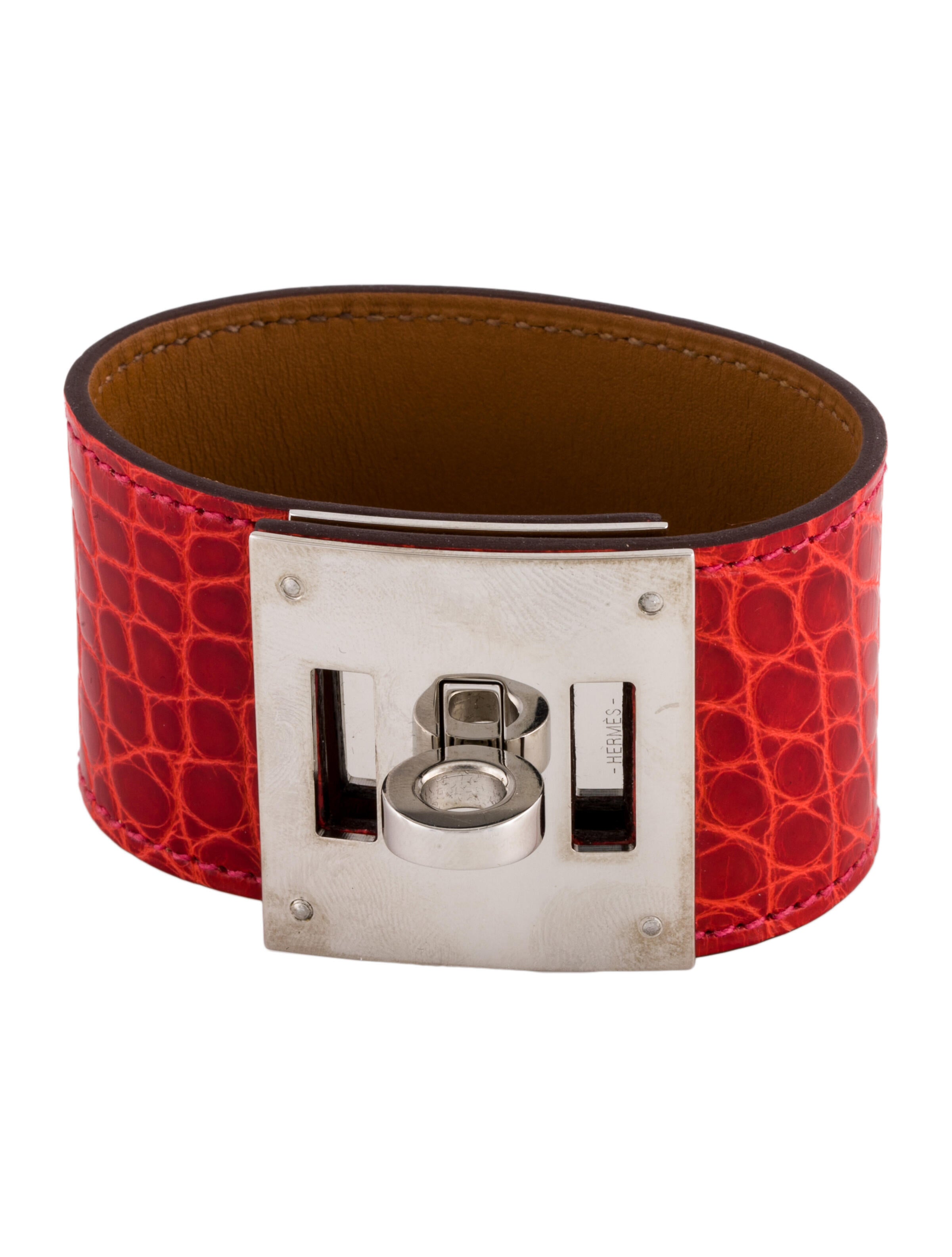 Hermès Jumbo H Bracelet - Brass Wrap, Bracelets - HER524473 | The RealReal