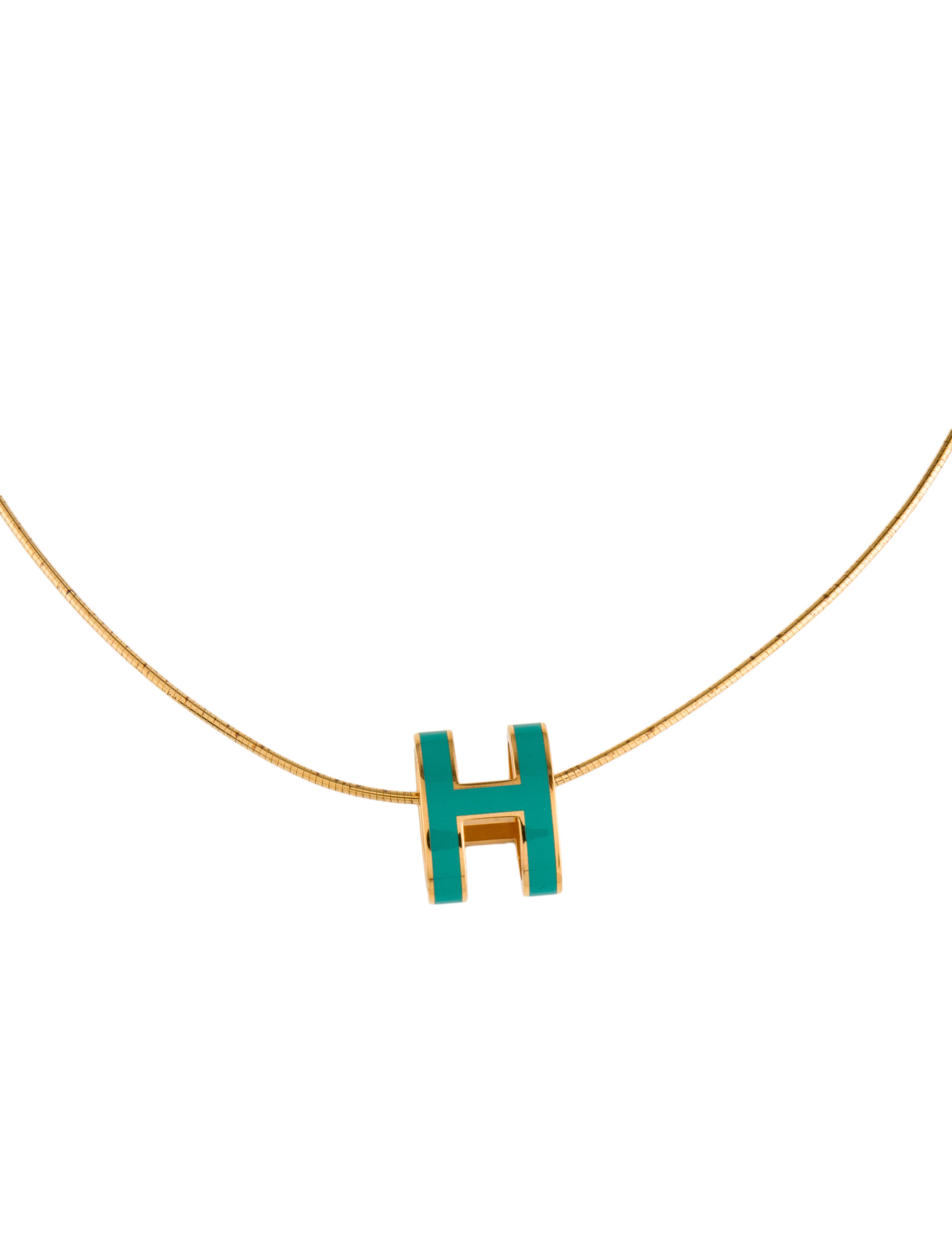 Hermès Pop H Pendant Necklace - Sterling Silver Pendant Necklace ...