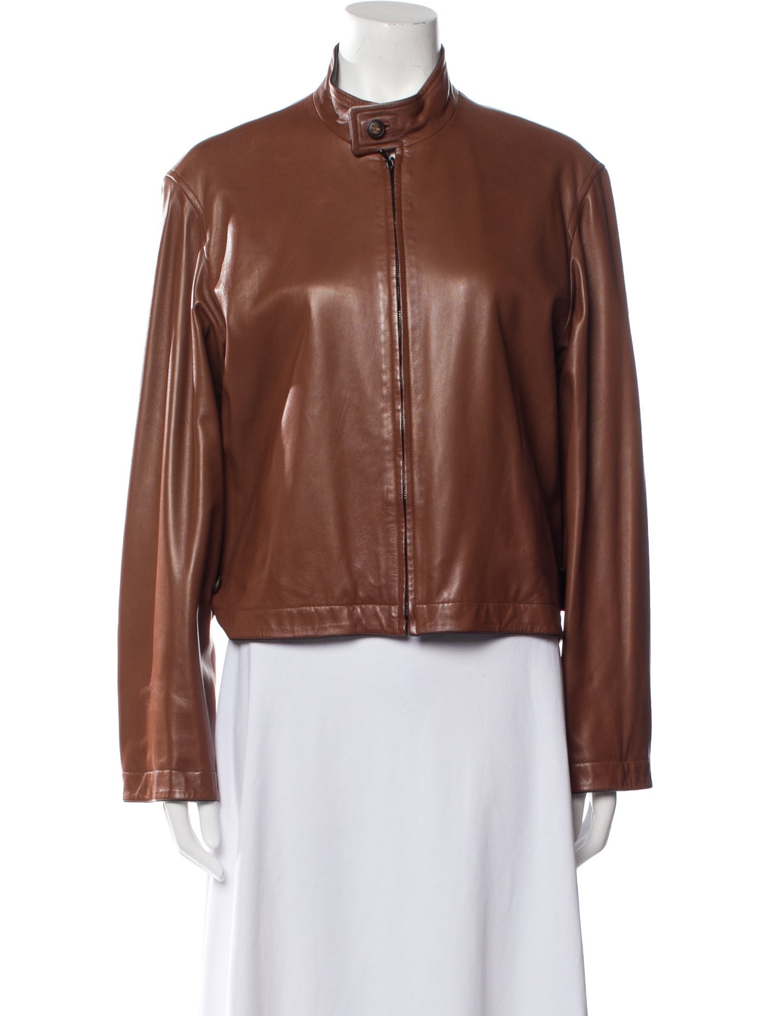 Hermès Lambskin Reversible Biker Jacket - Brown Jackets, Clothing ...