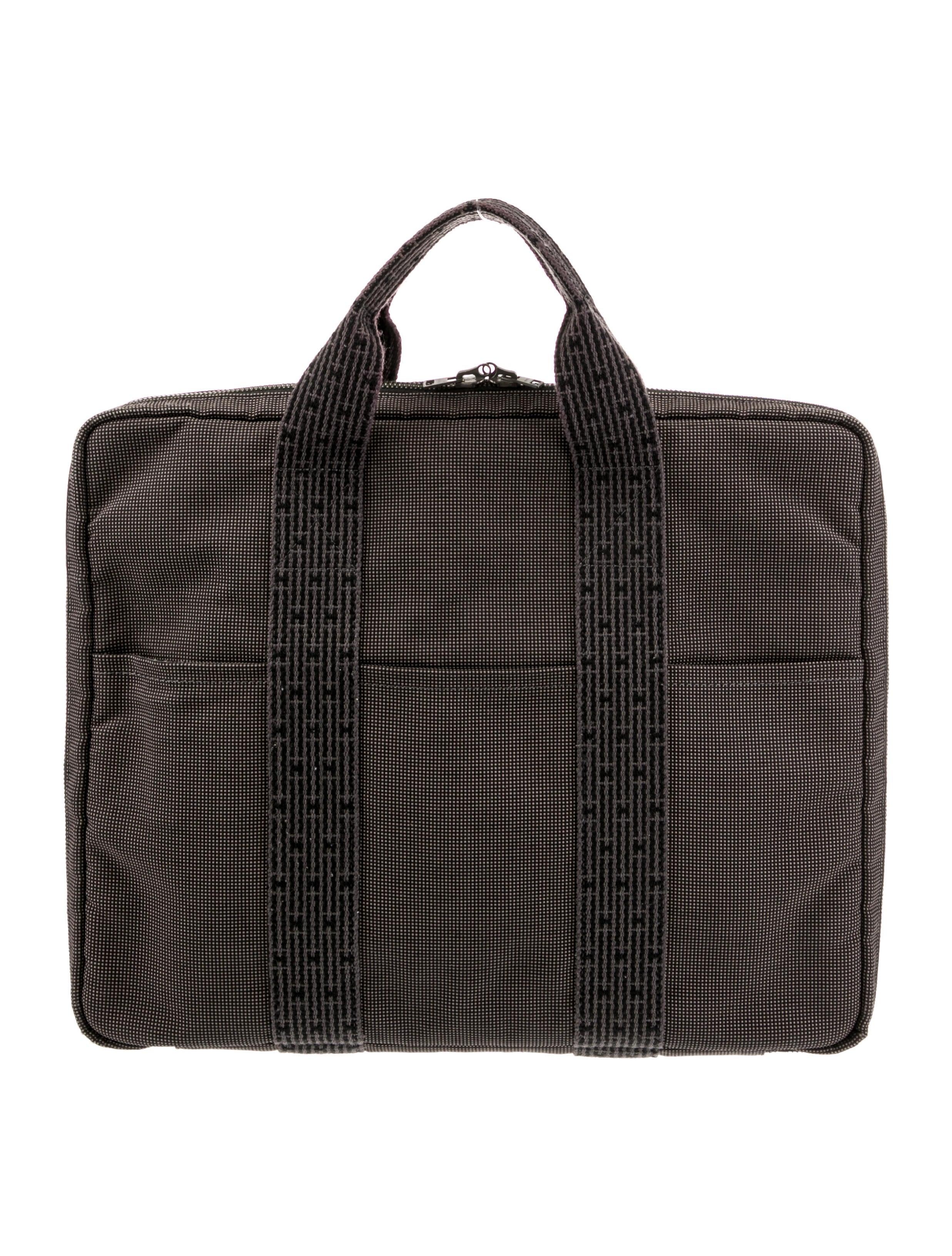 Hermès Toile Herline Briefcase - Grey Briefcases, Bags - HER574762 ...