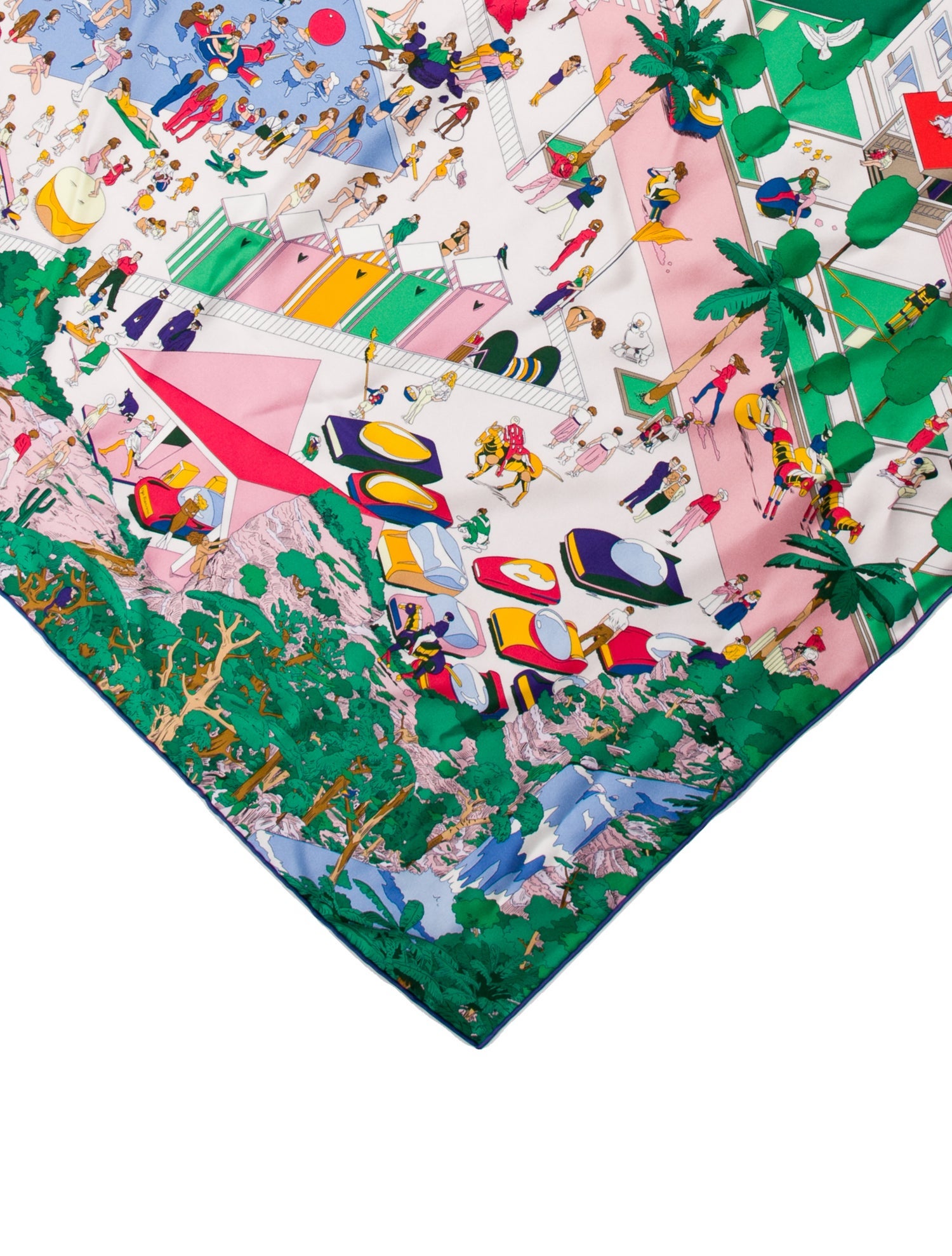 Hermès on The Beach Silk Scarf - Green Scarves and Shawls, Accessories ...