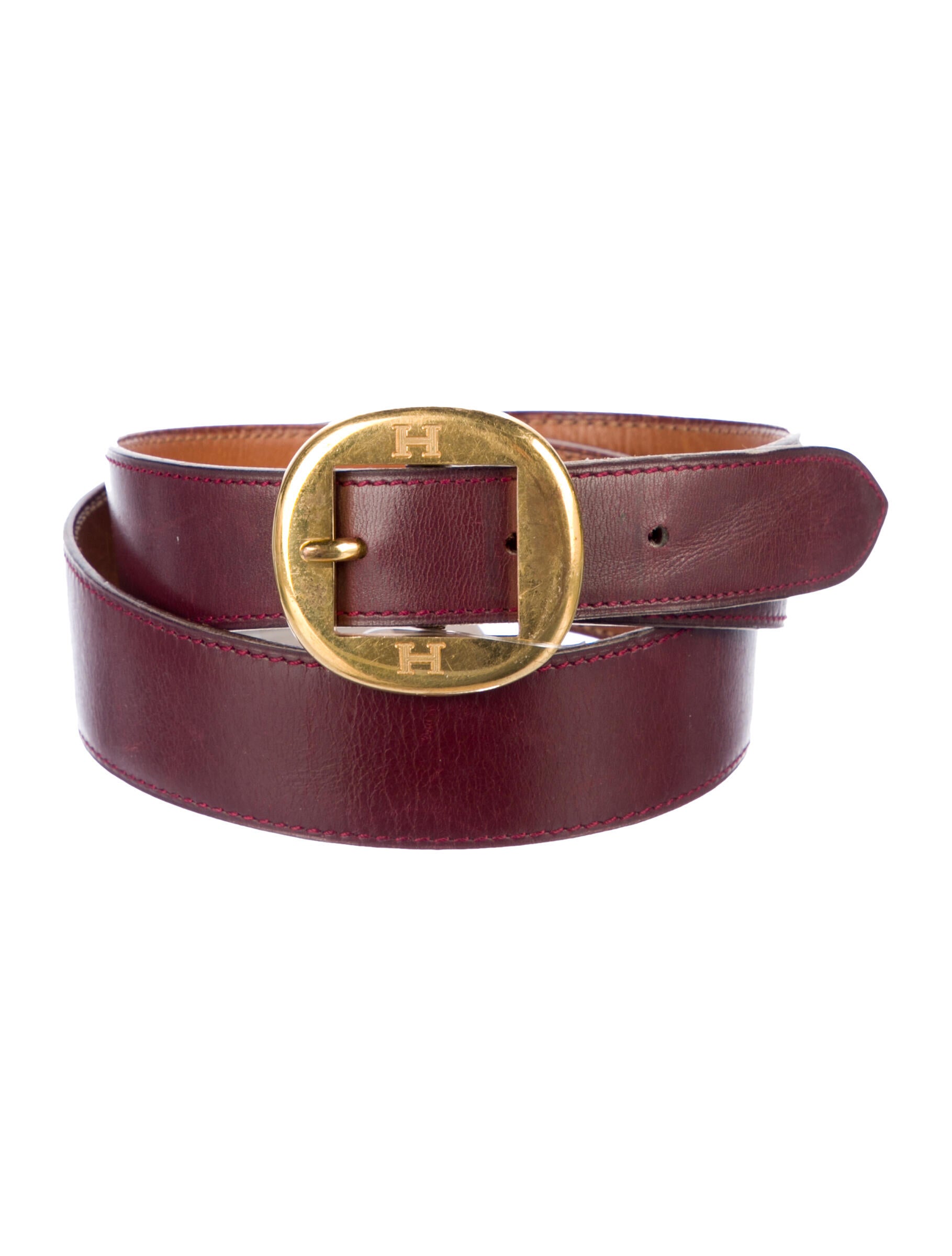 Hermès 32 mm Vintage Belt - Burgundy Belts, Accessories - HER575910 ...