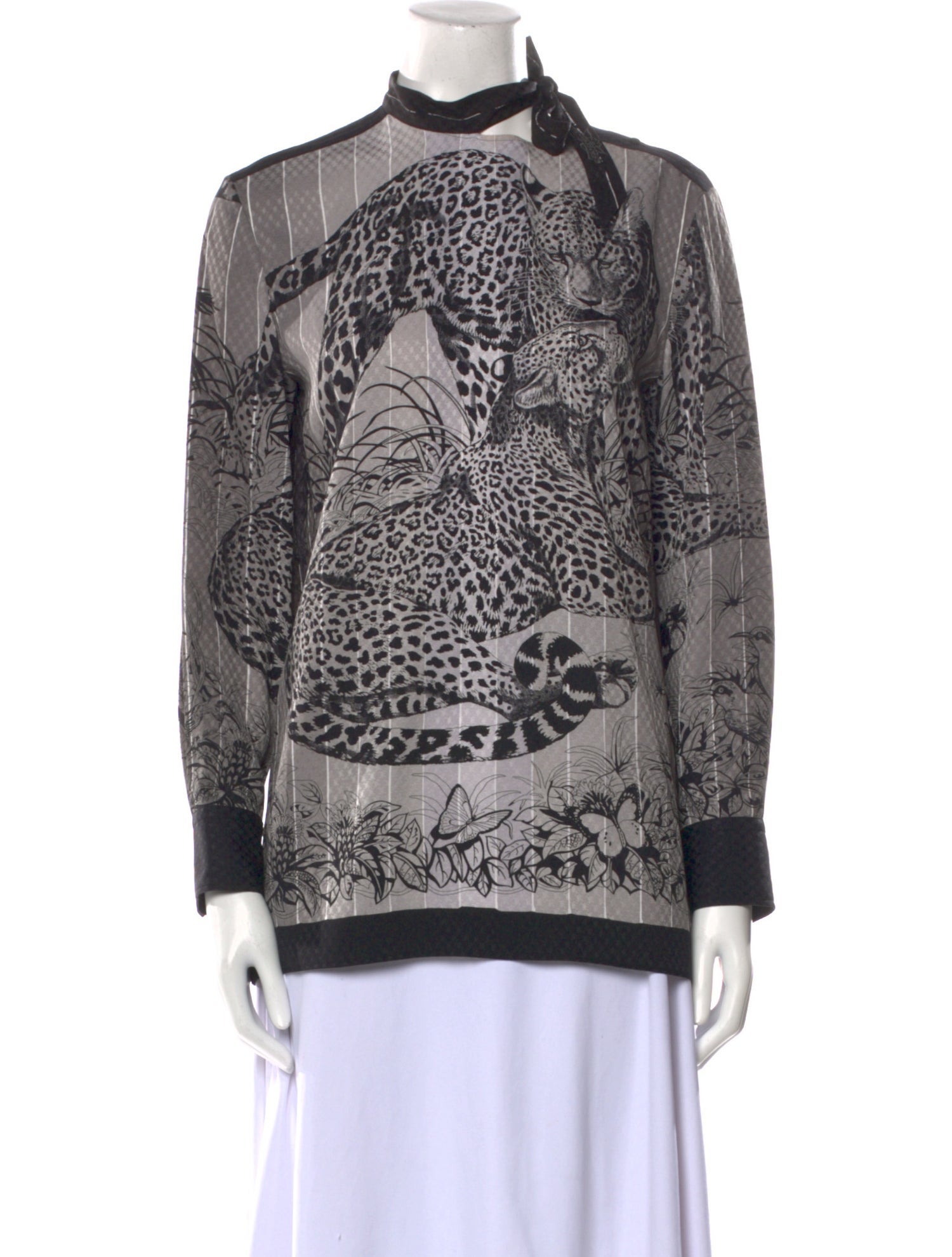 Hermès Silk Printed Sweatshirt - Grey Tops, Clothing - HER577200 | The ...