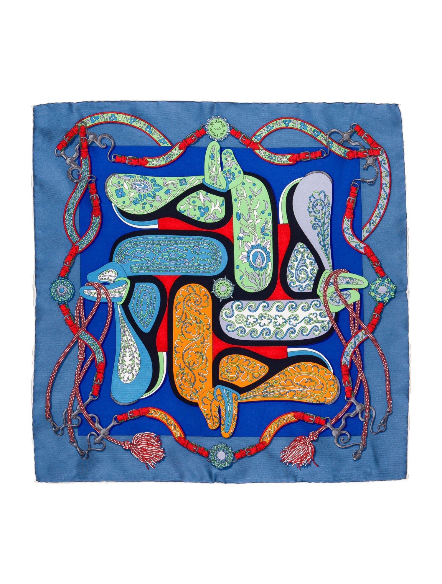 Hermès Silk Scarf - Blue Scarves and Shawls, Accessories - HER580219 ...