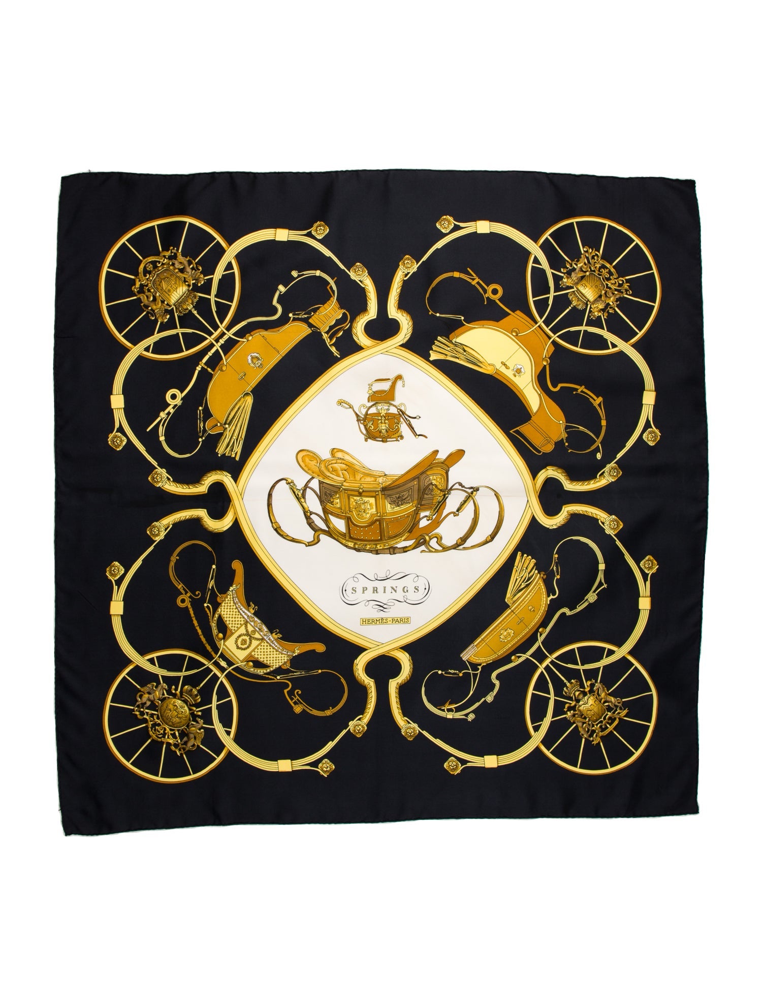 Hermès Silk Scarf - Gold Scarves and Shawls, Accessories - HER581164 ...