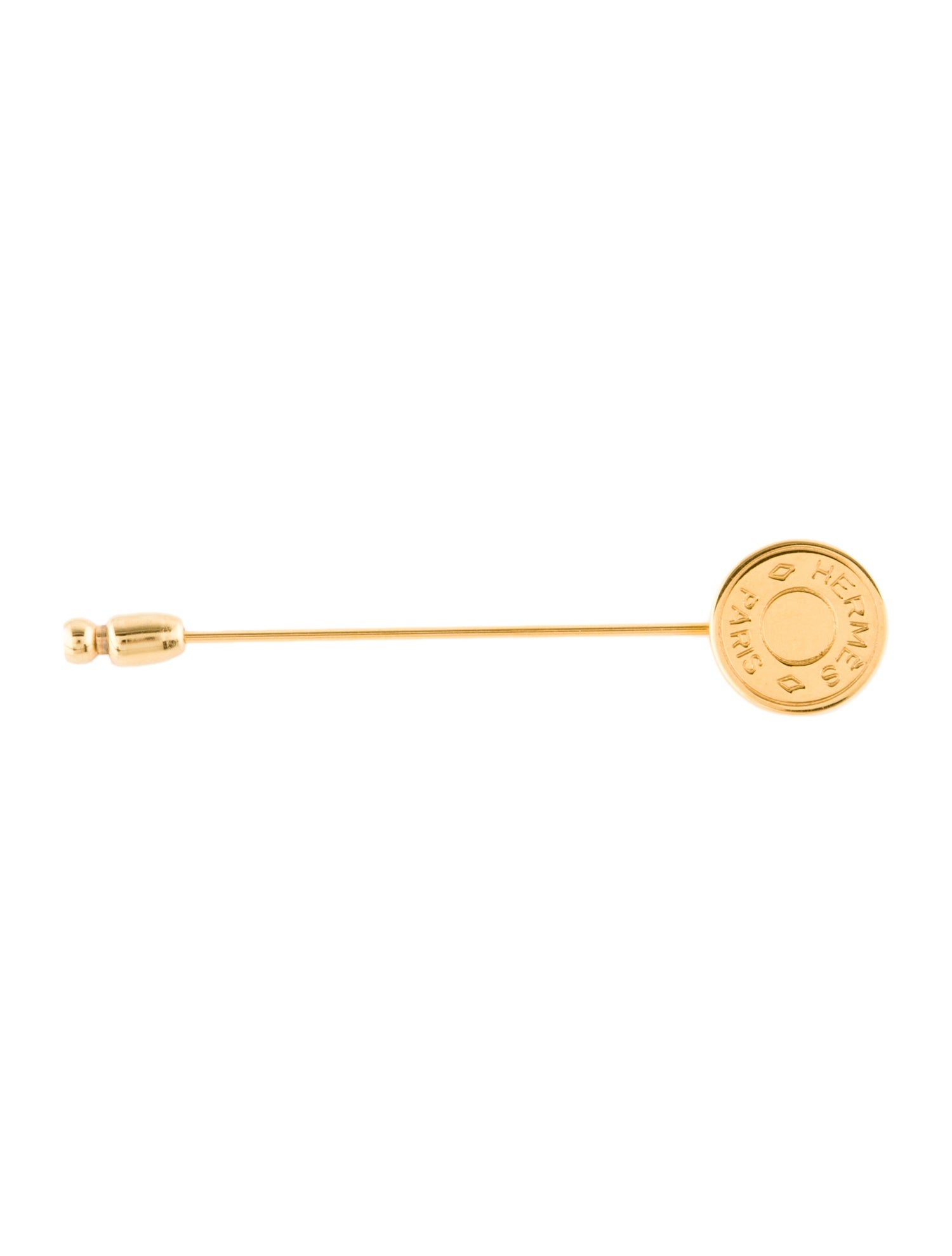 Hermès Clou de Selle Stick Pin - 18K Yellow Gold-Plated Stick Pin ...