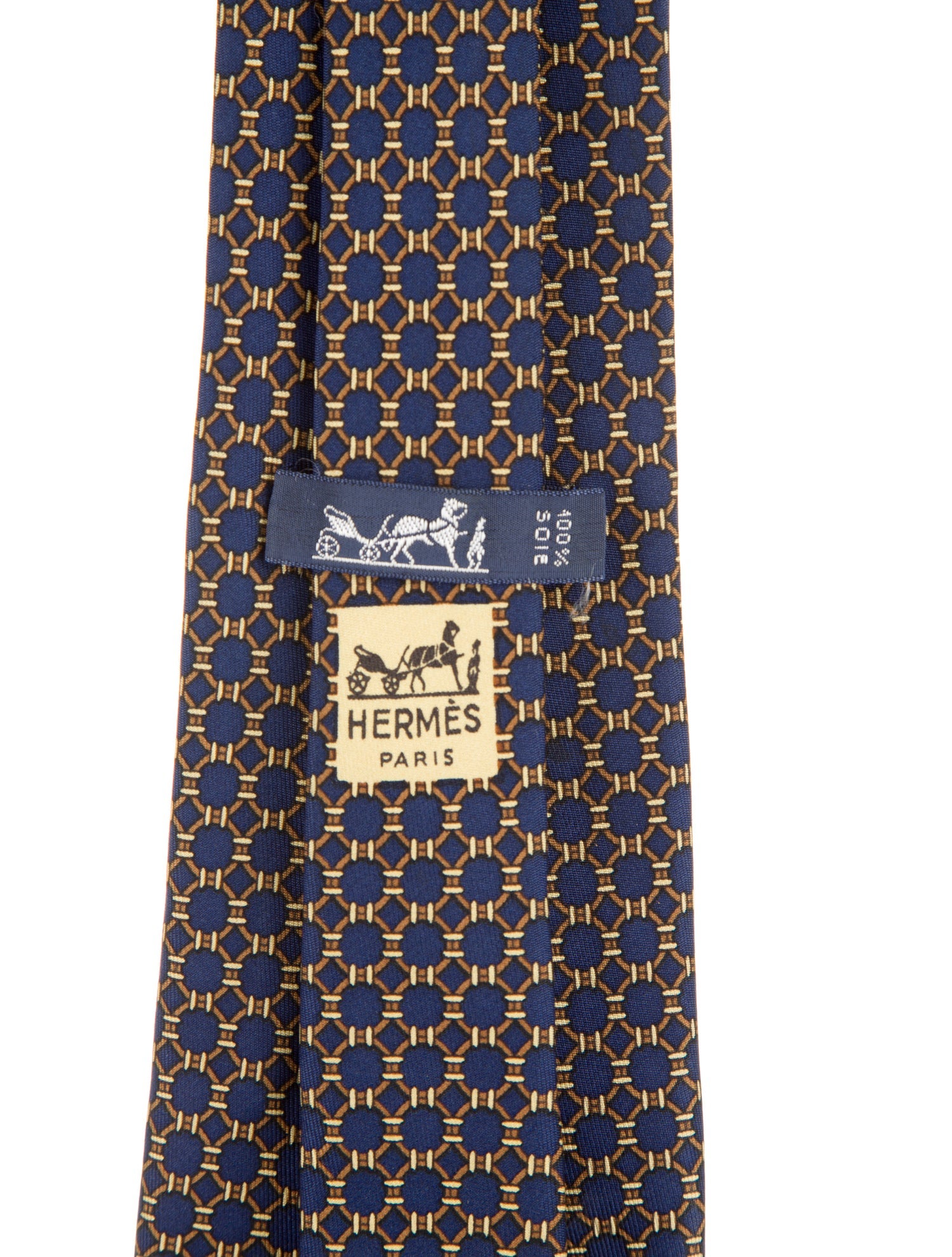 Hermès Silk Blue Patterned Tie - Blue Ties, Suiting Accessories ...