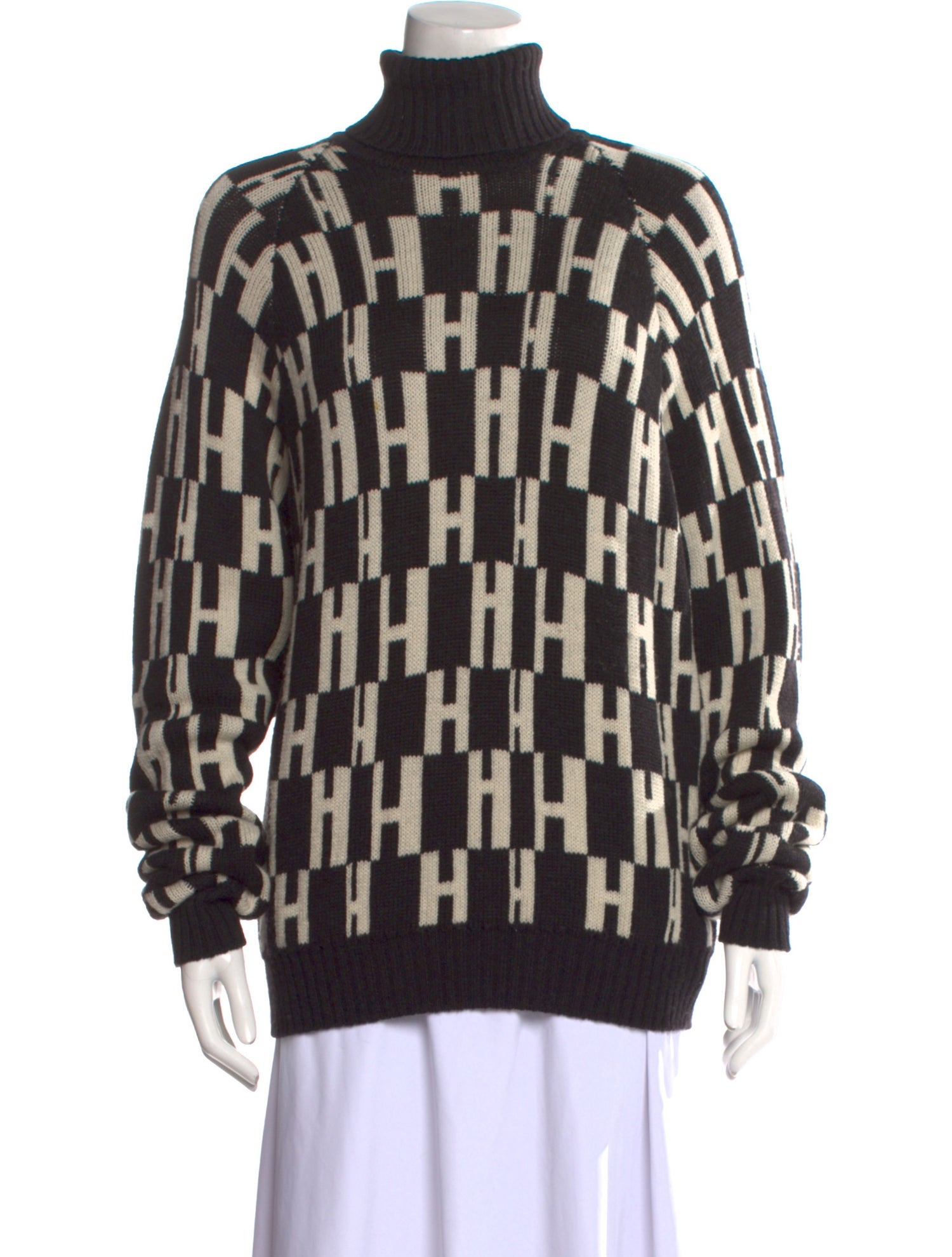 Hermès Merino Wool Printed Sweater - Black Knitwear, Clothing ...