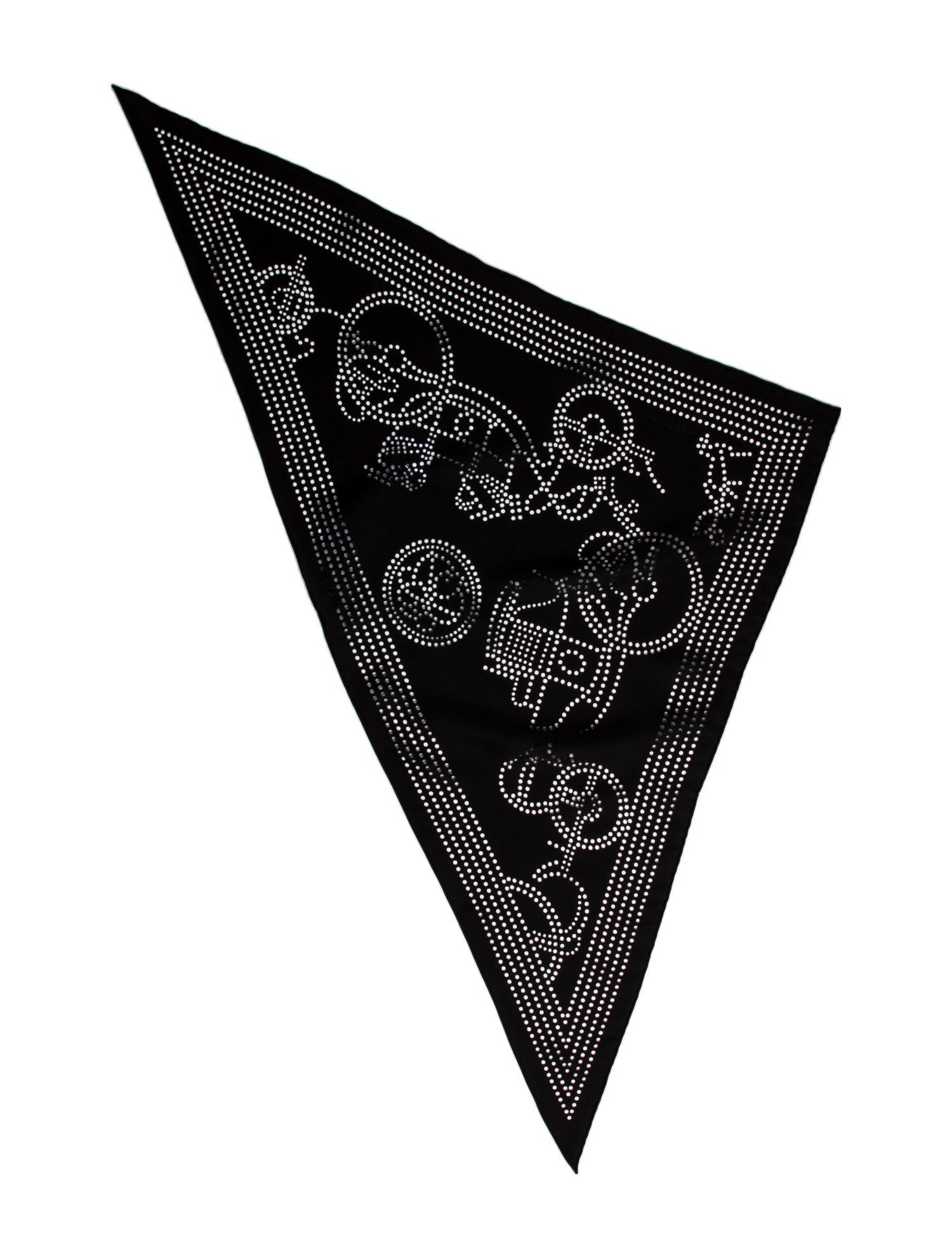 Hermès Silk Triangle Scarf - Black Scarves and Shawls, Accessories ...