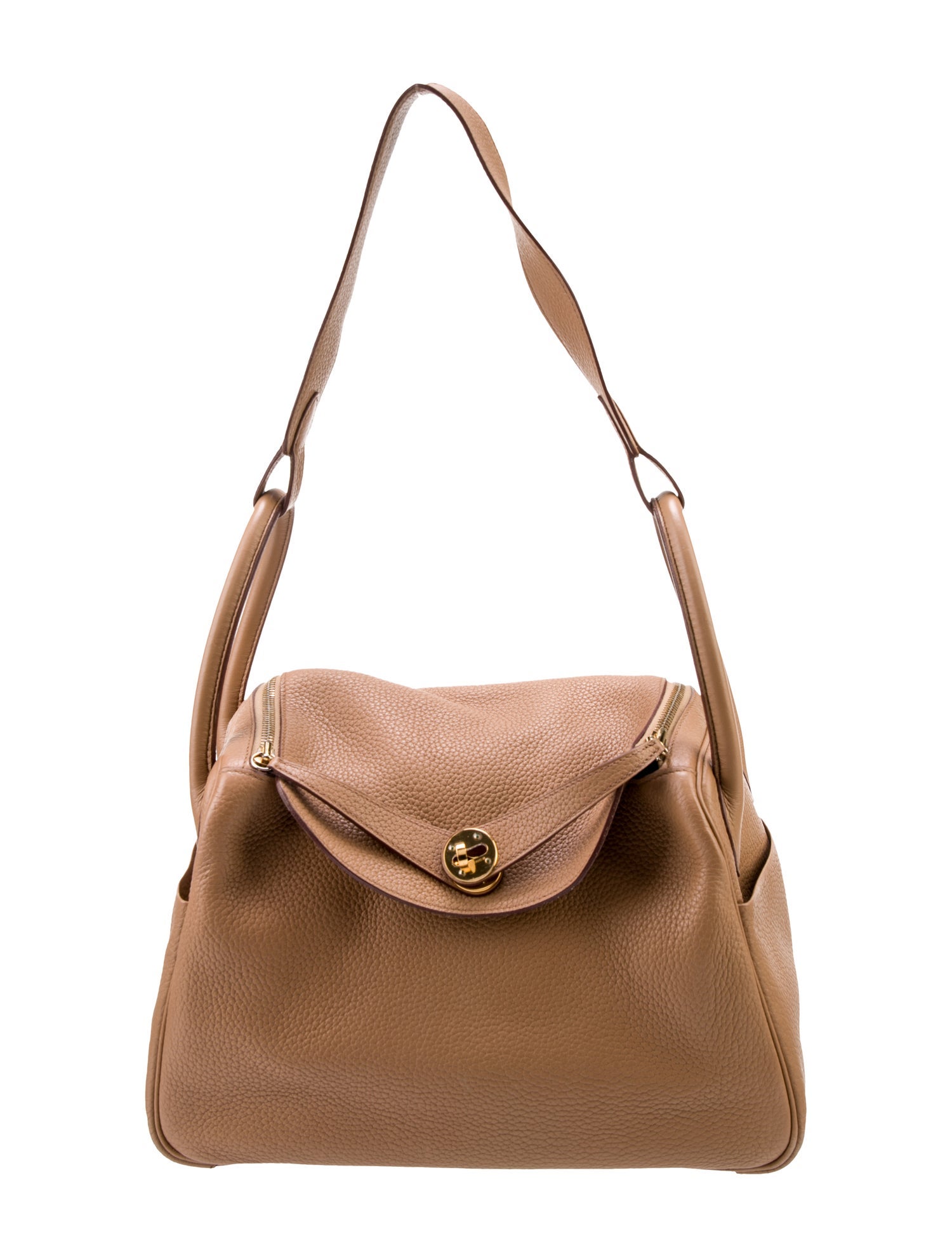 Hermès Clemence Lindy 30 - Brown Shoulder Bags, Handbags - HER586878 ...