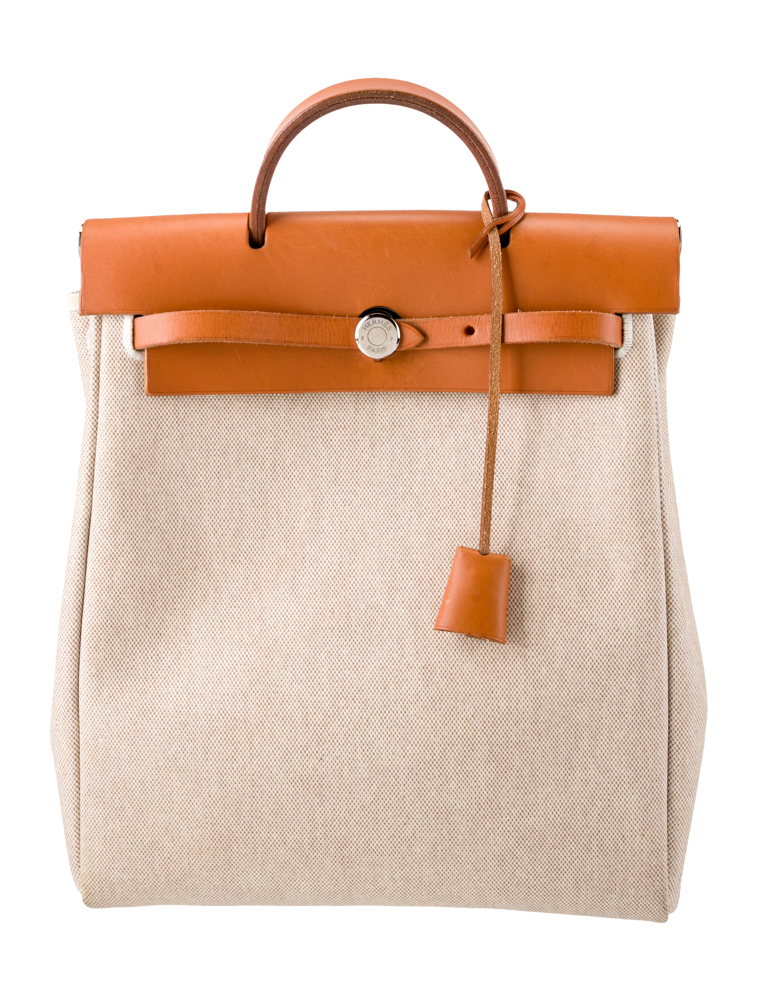 Hermès Toile Herbag Backpack - Neutrals Backpacks, Handbags - HER588747 ...