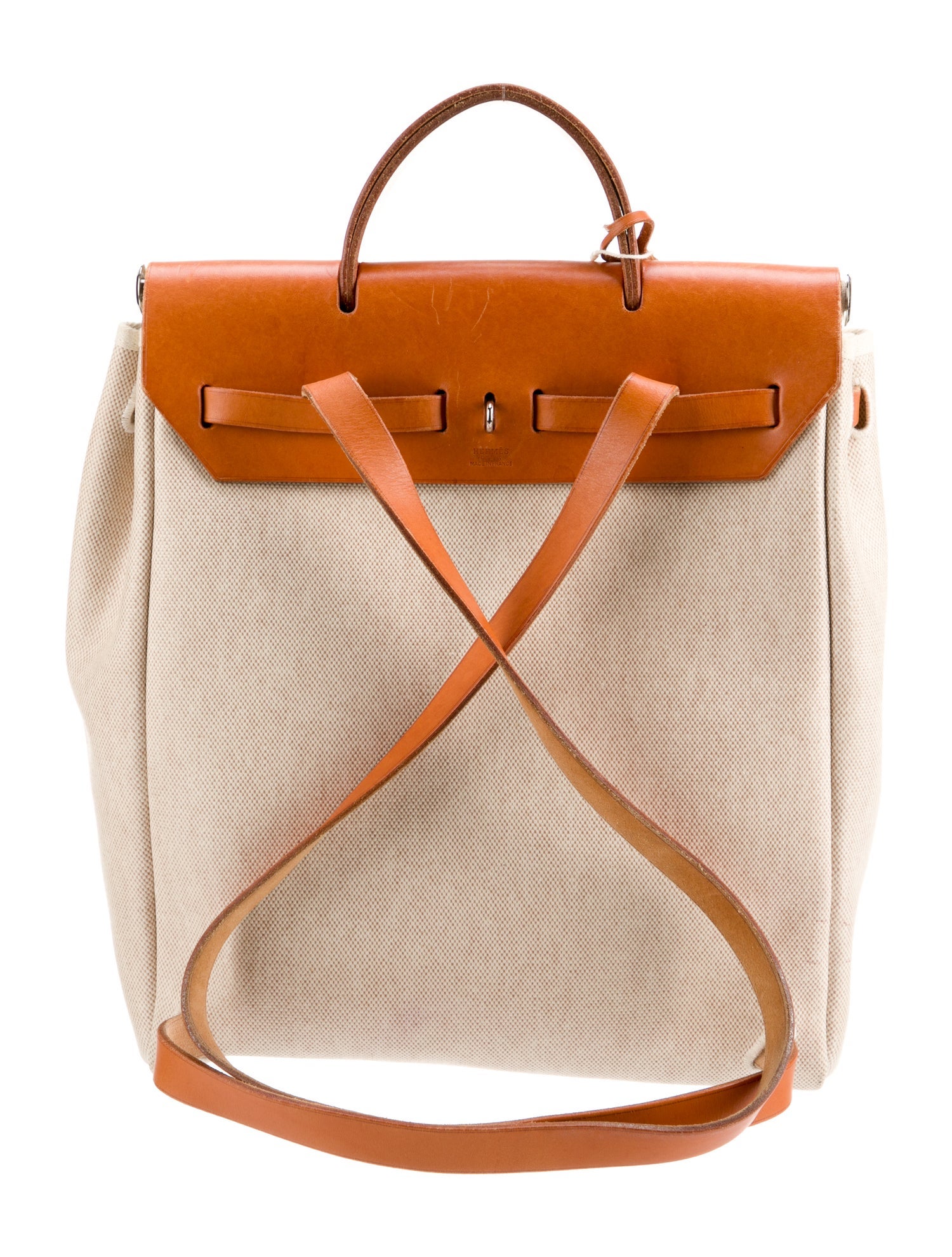 Hermès Toile Herbag Backpack - Neutrals Backpacks, Handbags - HER586780 ...