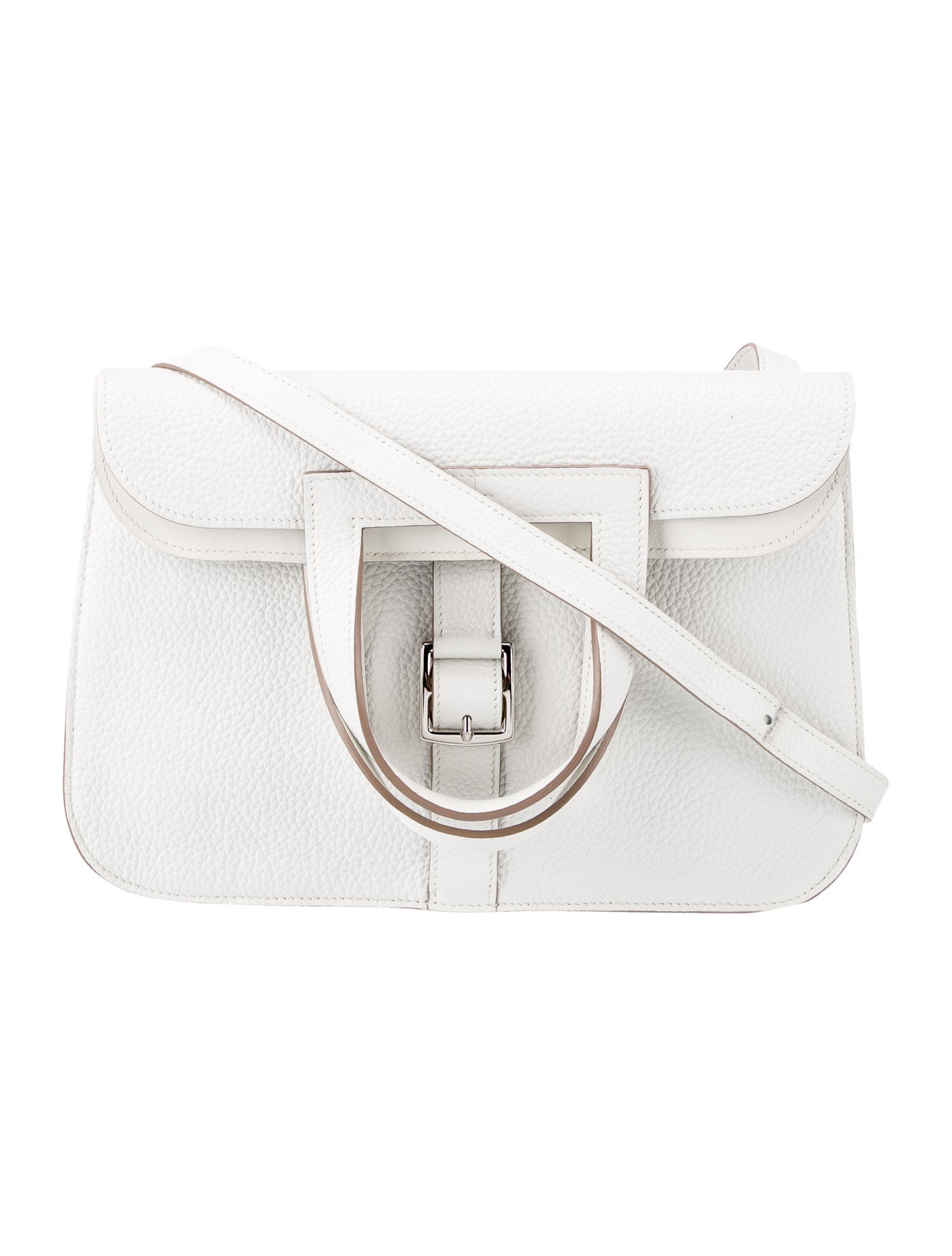 Hermès Clemence Halzan 31 - White Handle Bags, Handbags - HER590532 ...