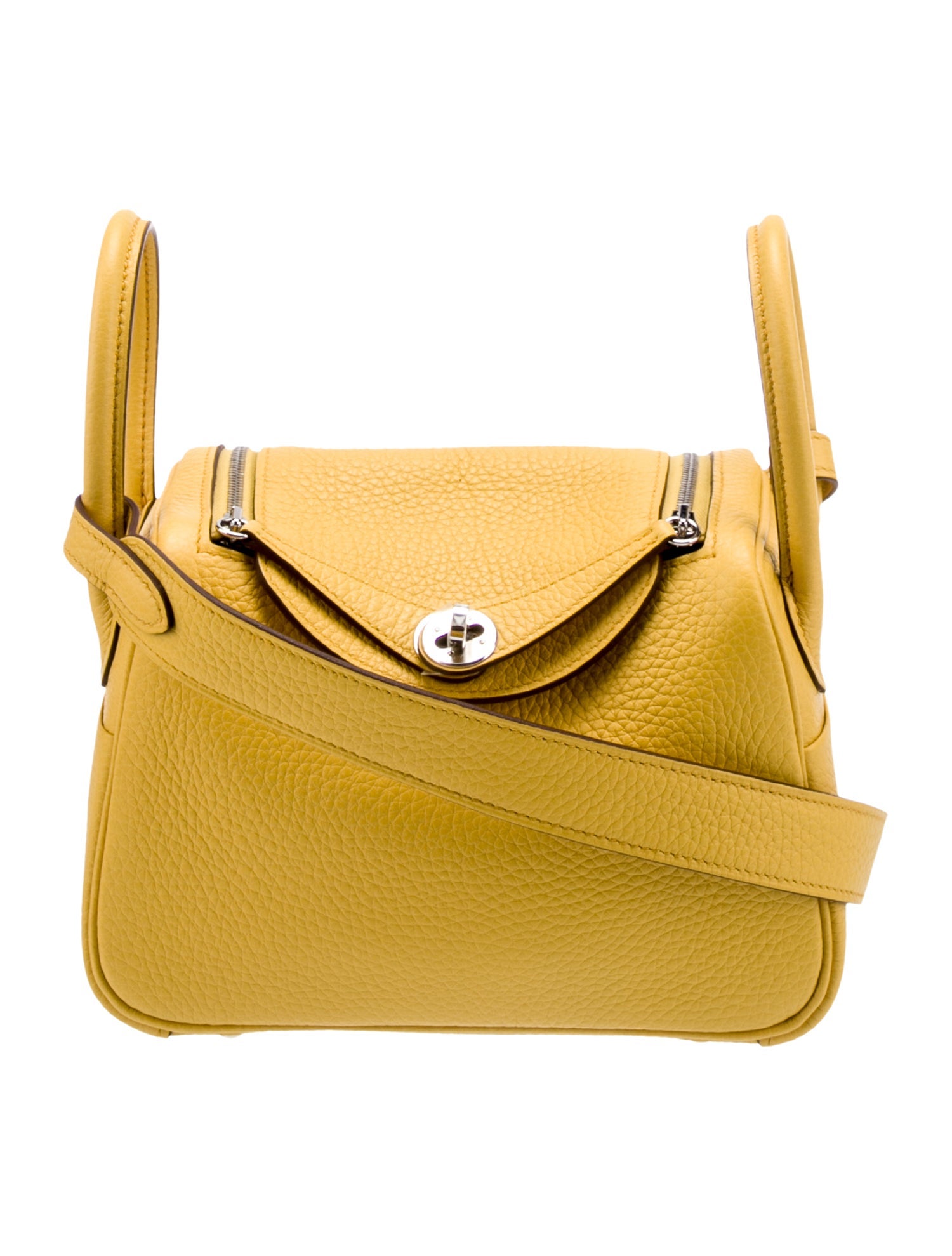 Hermès 2023 Clemence Mini Lindy 20 - Yellow Shoulder Bags, Handbags ...