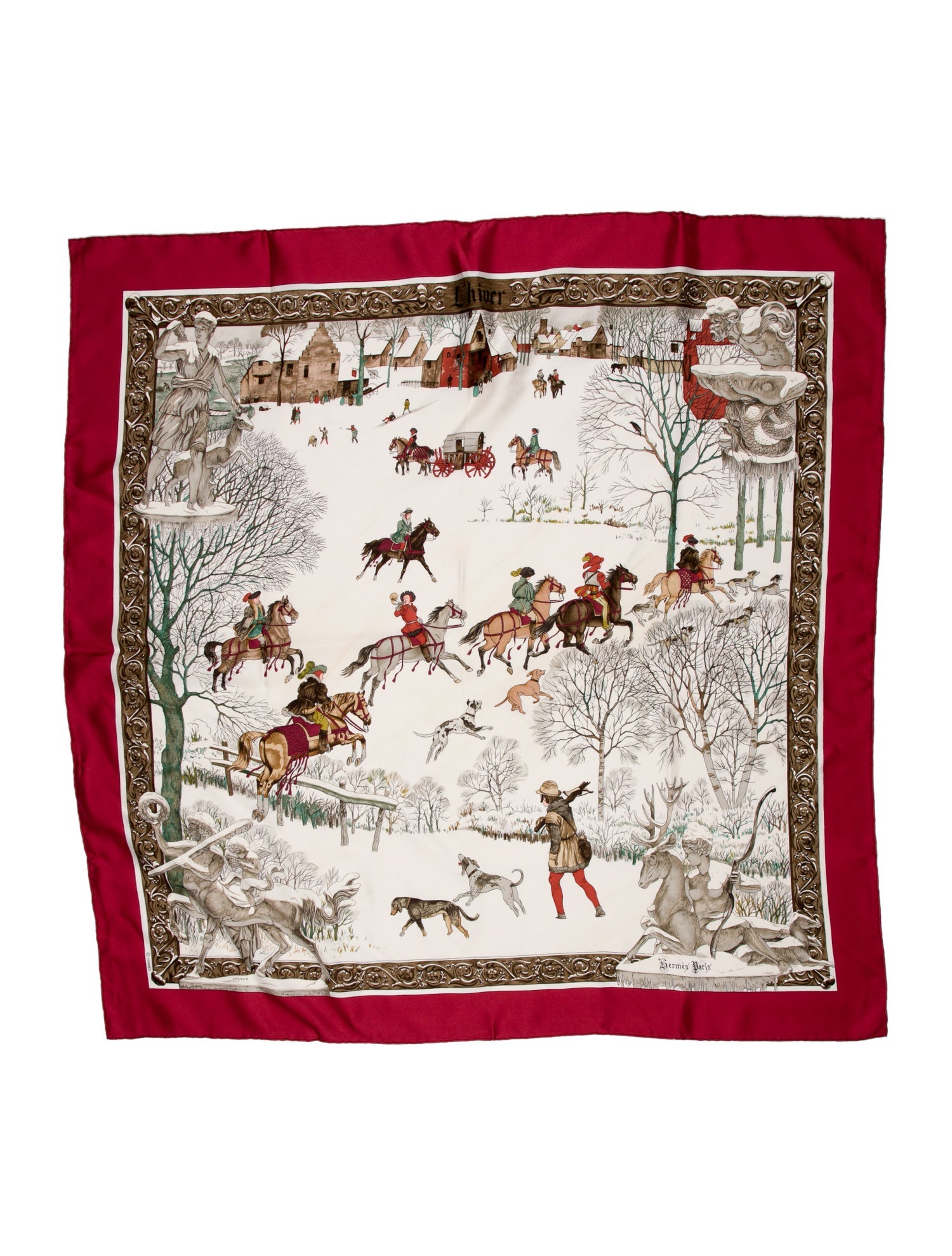 Hermès Silk Scarf - Red Scarves and Shawls, Accessories - HER592336 ...