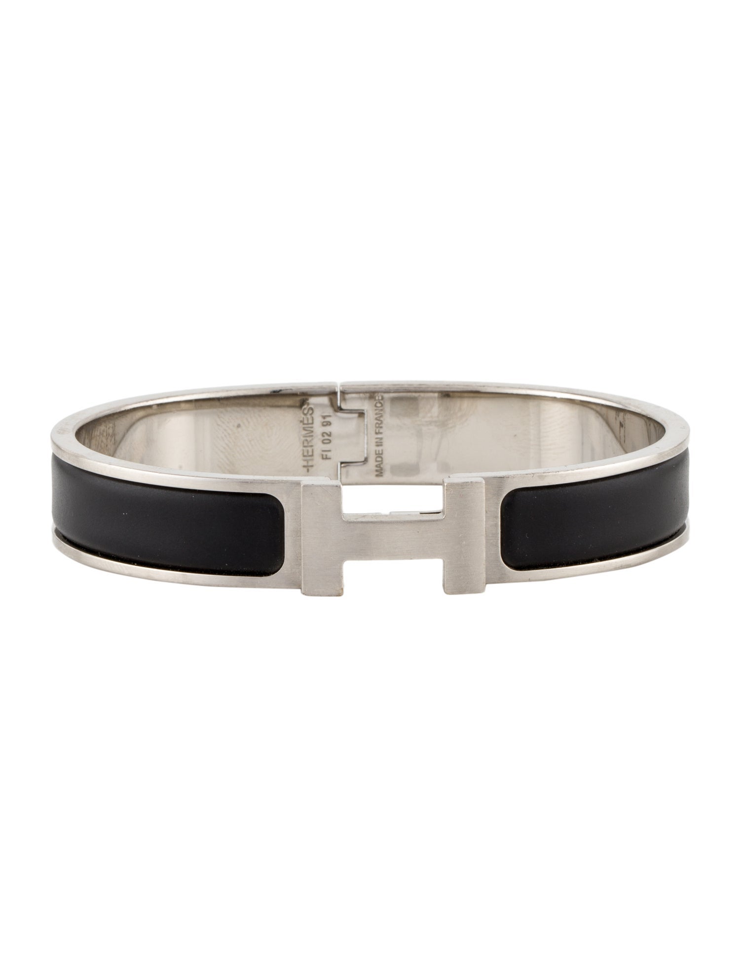Hermès Clic HH Bracelet With Matte Finish - Palladium-Plated Bangle ...