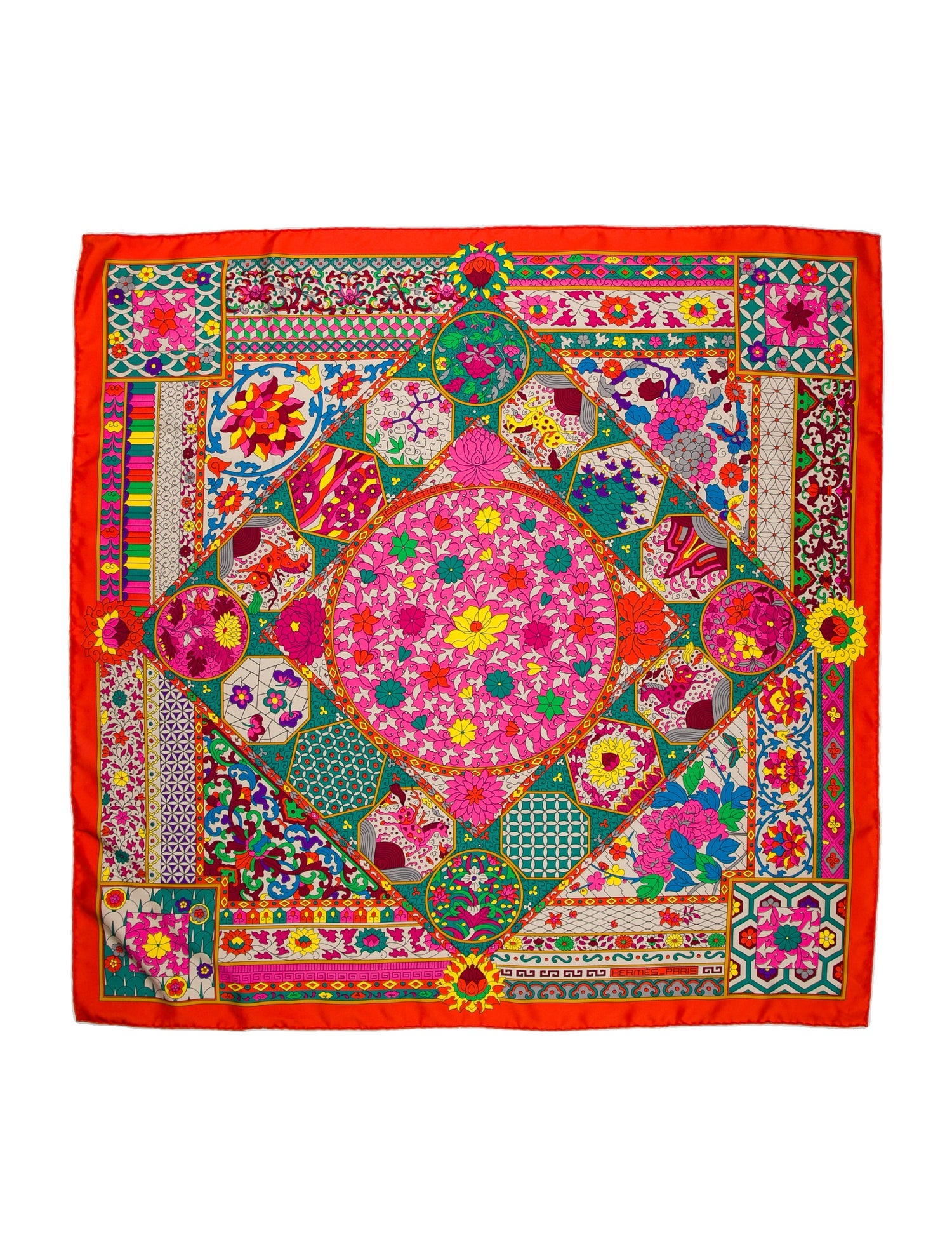 Hermès Collections Impériales Silk Scarf - Orange Scarves and Shawls ...