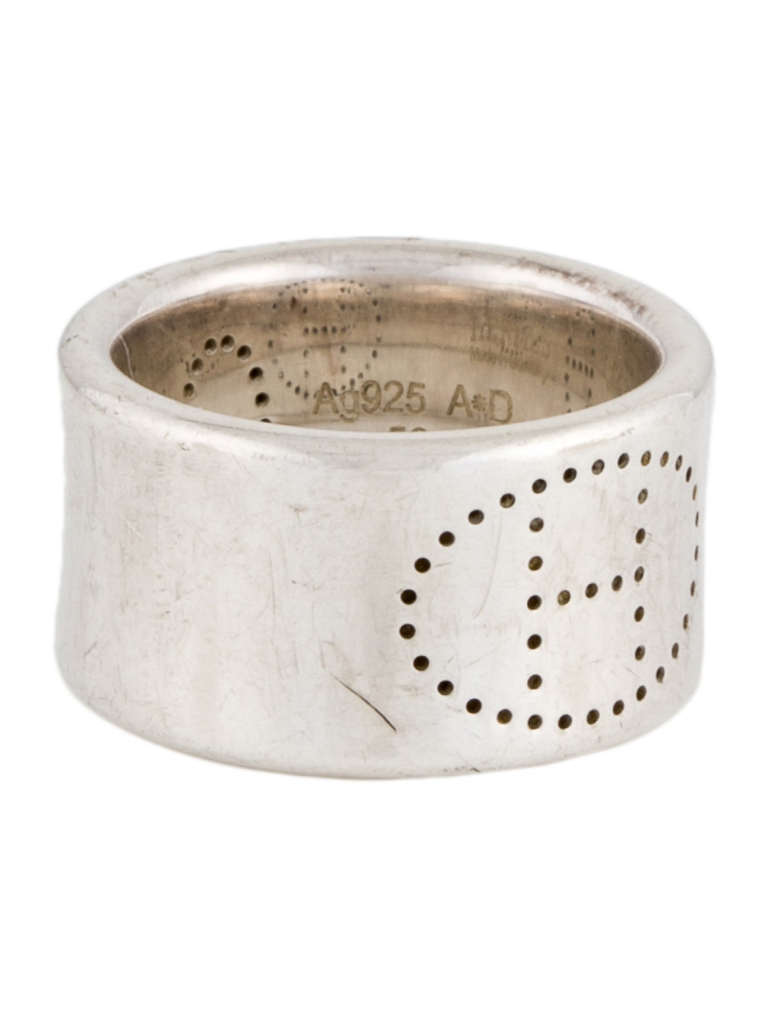 Hermès Eclipse Ruban Ring - Sterling Silver Band, Rings - HER600370 | The RealReal