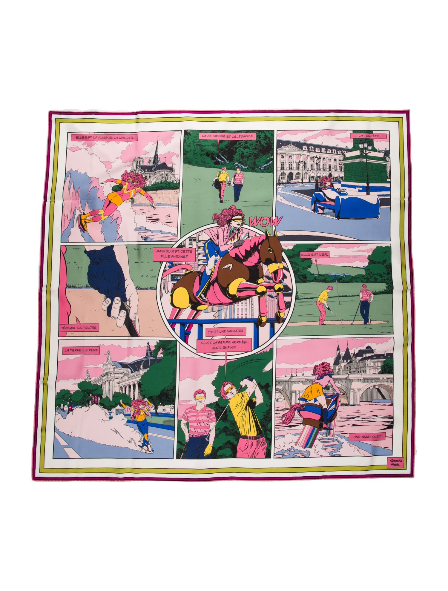 Hermès Grand Théâtre Nouveau Cashmere Shawl - Pink Scarves and Shawls ...