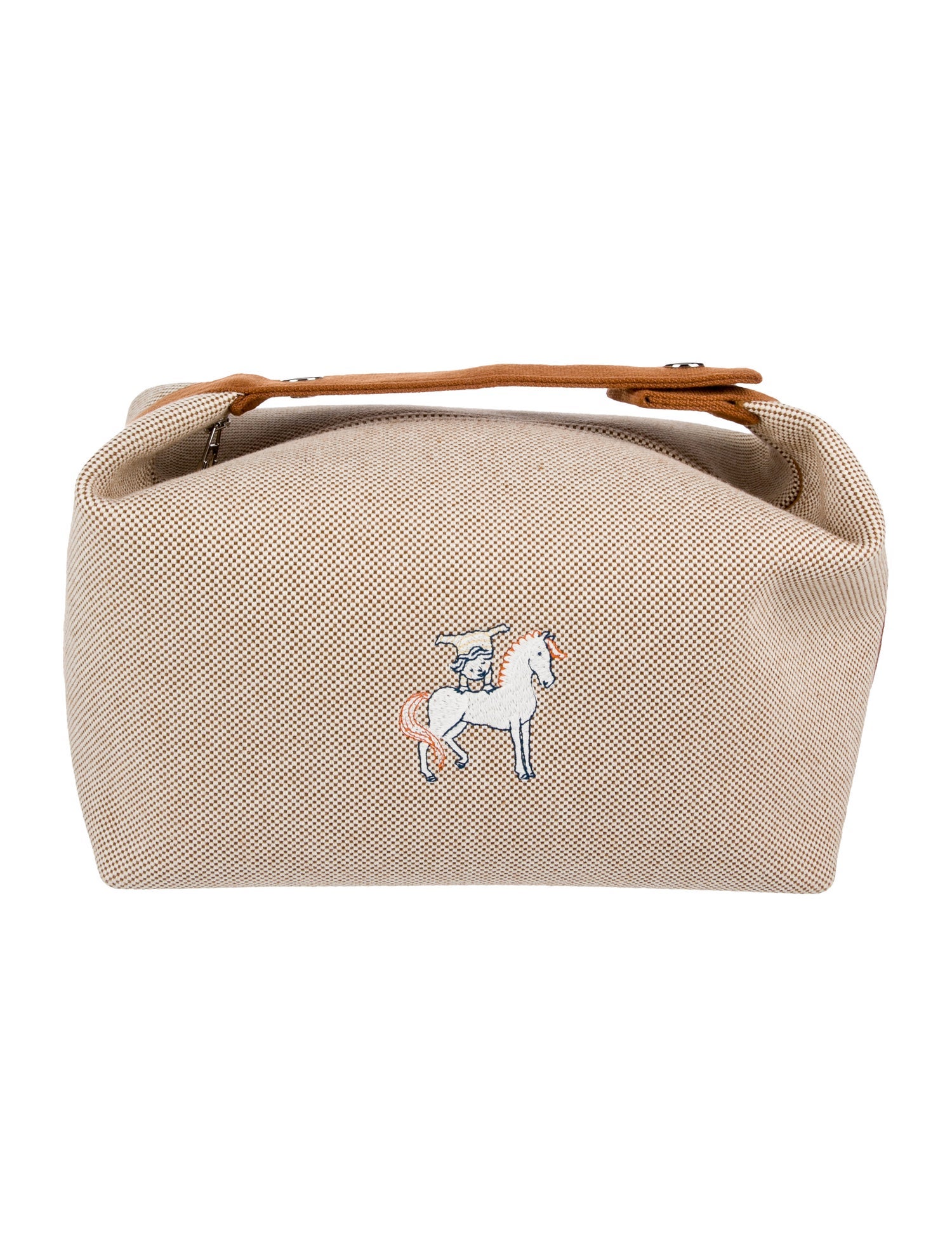 Hermès Large Toile Bride-A-Brac Cabriole Case - Neutrals Handle Bags ...