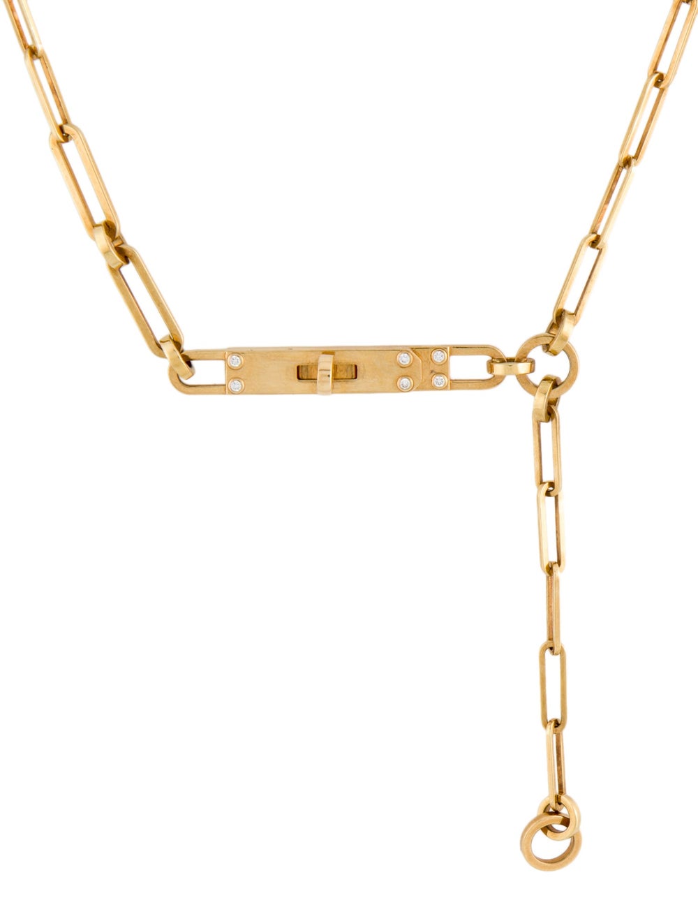 Hermès 18K Diamond Kelly Chaine Lariat Necklace - 18K Yellow Gold ...
