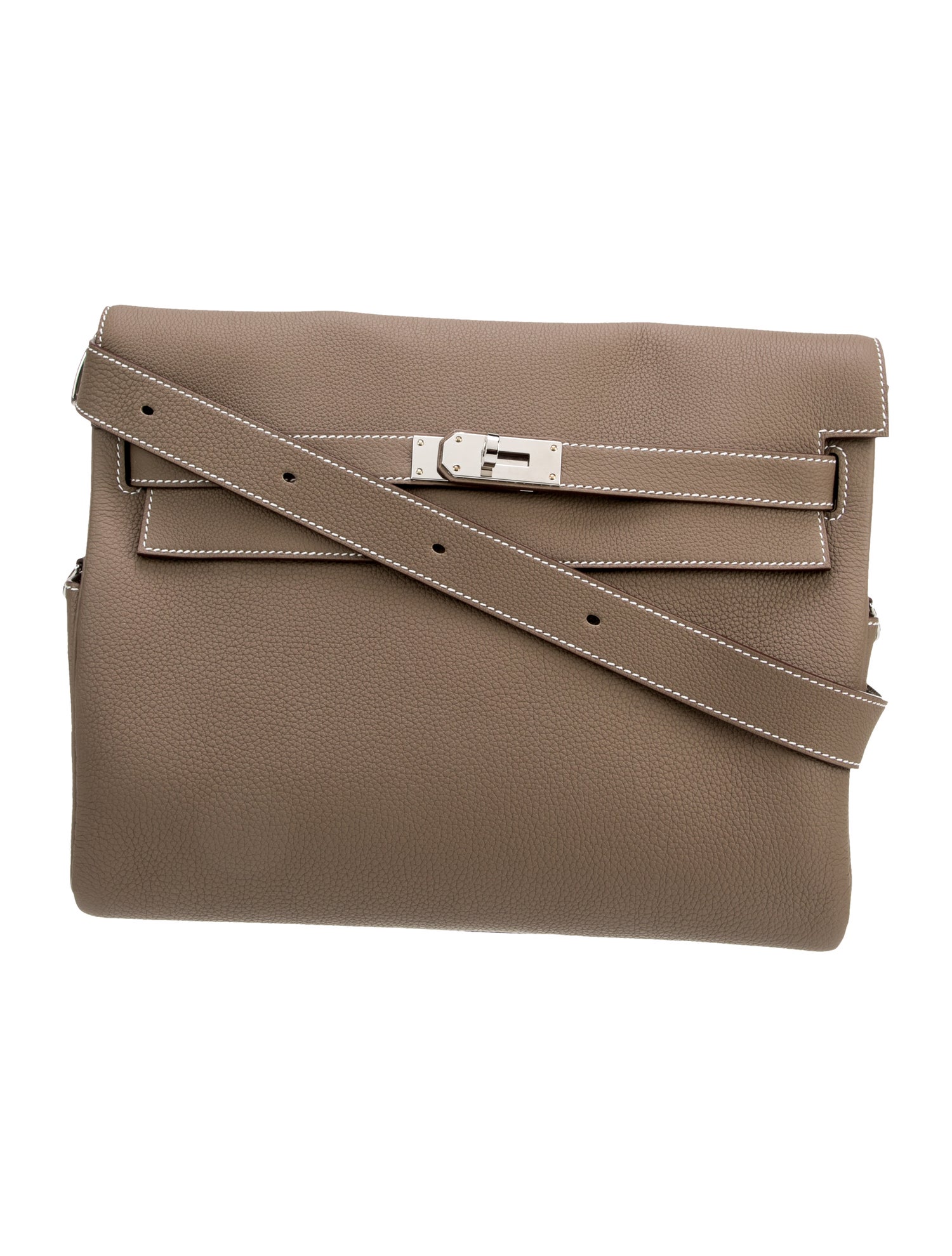 Hermès 2023 Togo Kelly Messenger GM - Grey Messenger Bags, Bags ...
