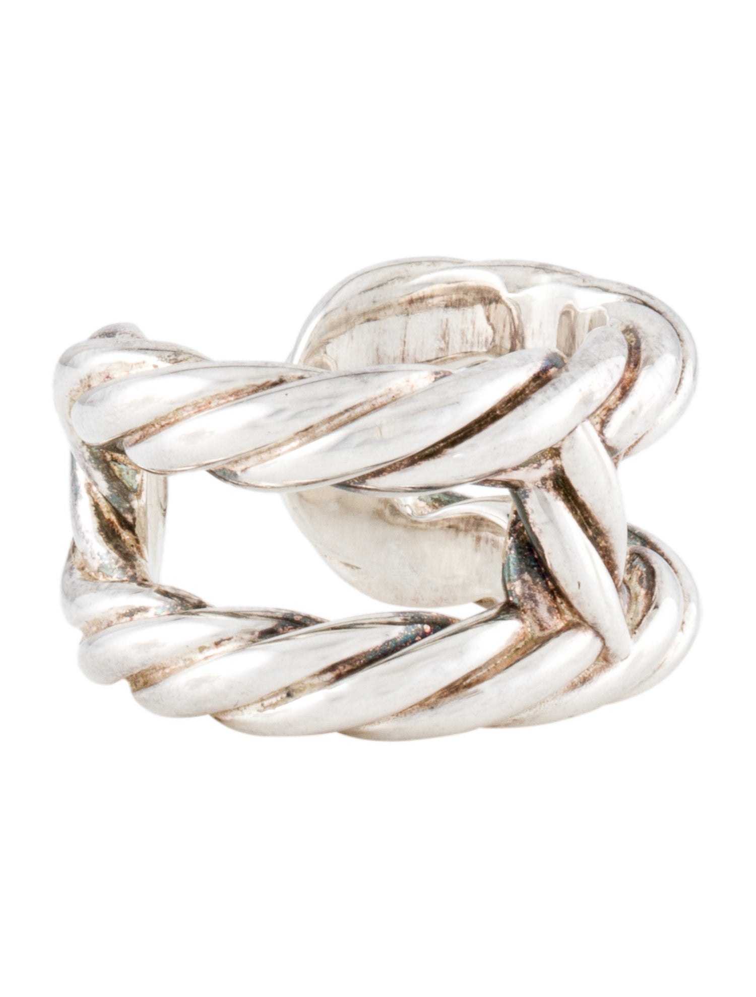 Hermès Parade Torsade Ring - Sterling Silver Band, Rings - HER609474 ...