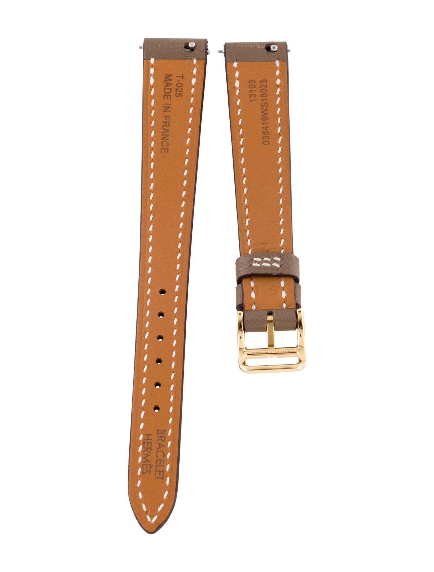 Hermès 13mm Leather Watch Strap - Brown - HER610815 | The RealReal