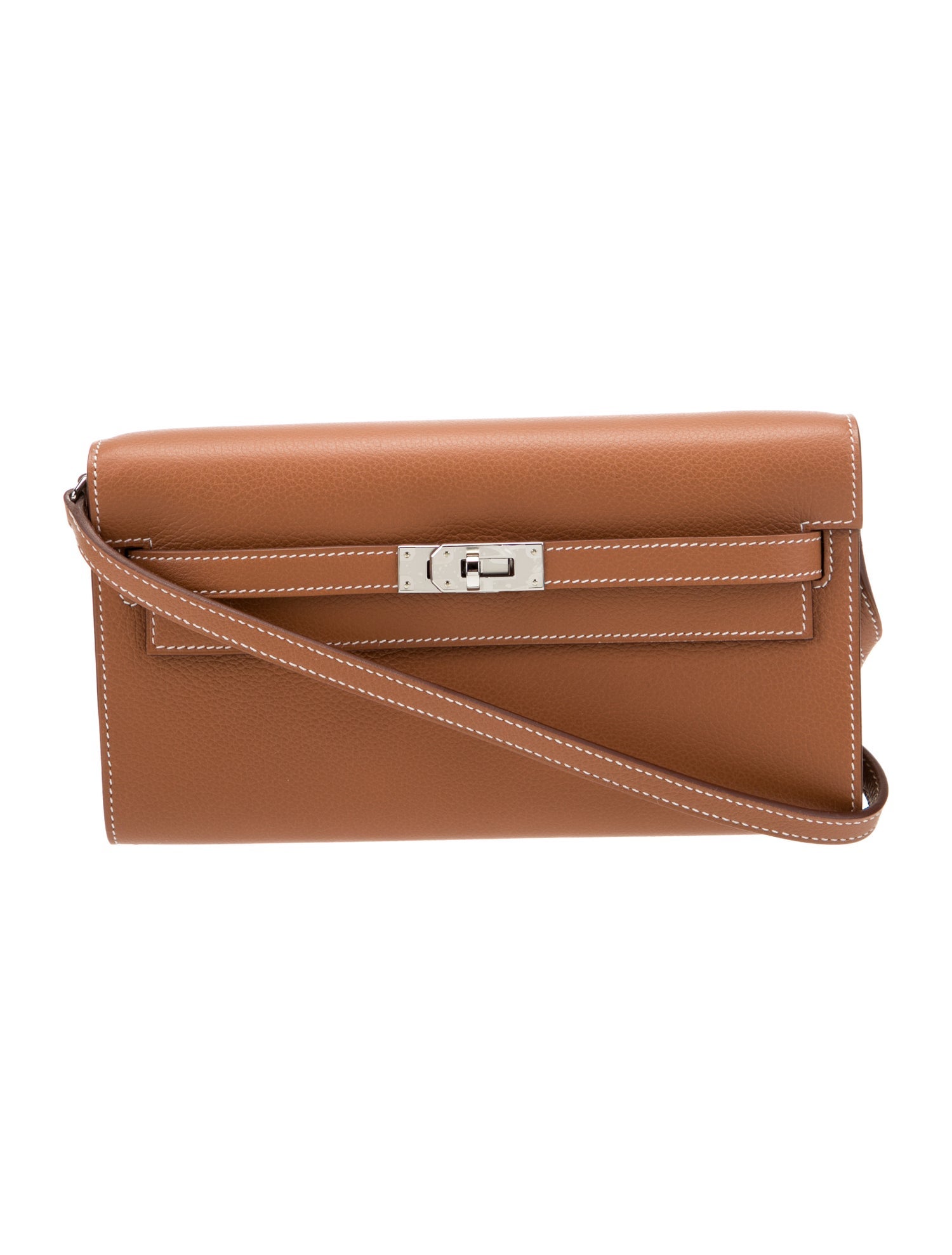 Hermès 2024 Evercolor Kelly To Go Wallet - Brown Crossbody Bags ...