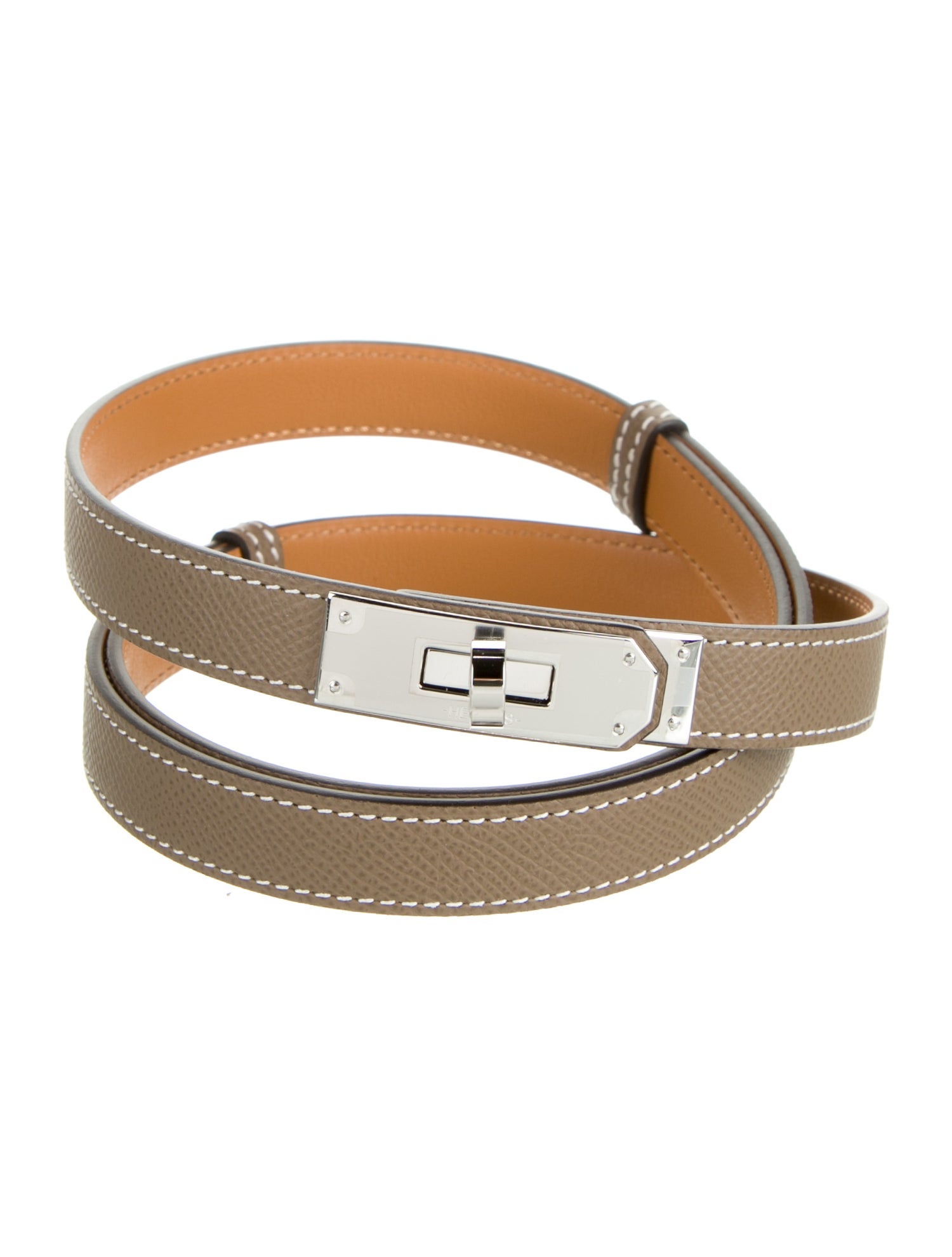 Hermès 18 mm Epsom Leather Kelly Belt - Brown Belts, Accessories ...