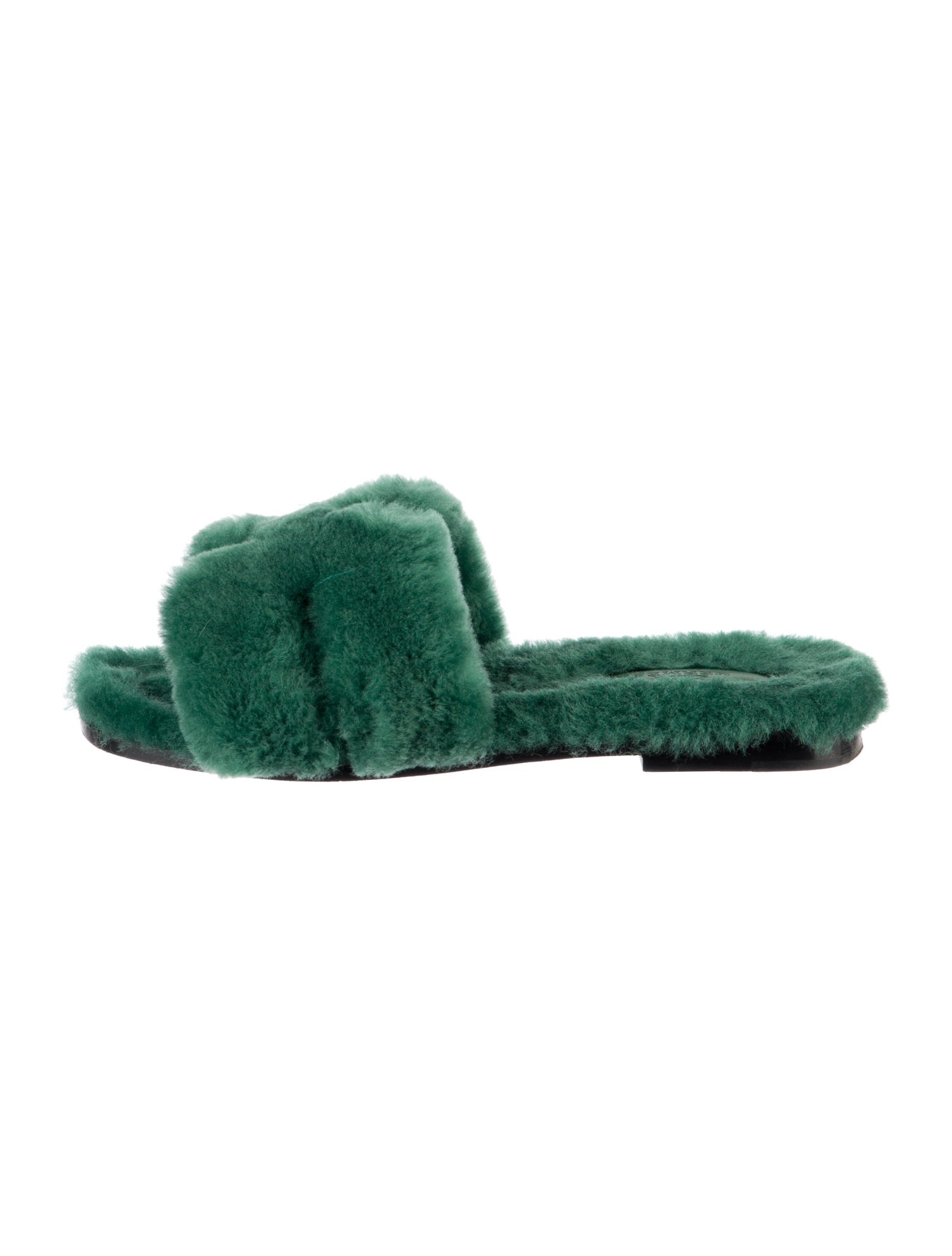 Hermès Shearling Slides - Green Sandals, Shoes - HER586528 | The RealReal
