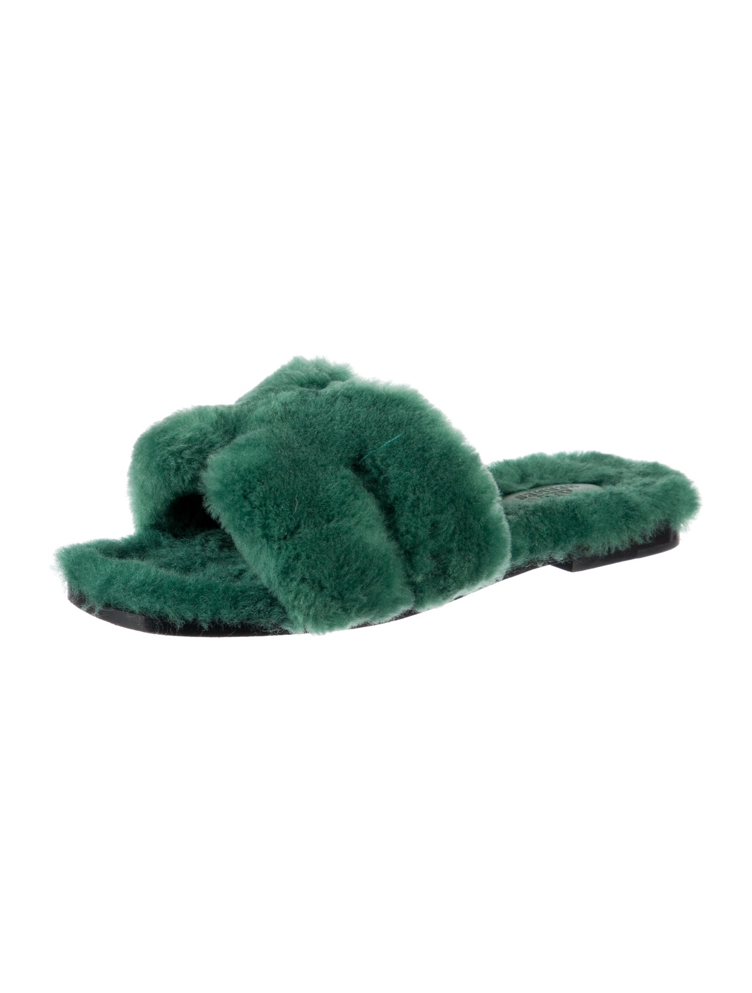 Hermès Shearling Slides - Green Sandals, Shoes - HER586528 | The RealReal