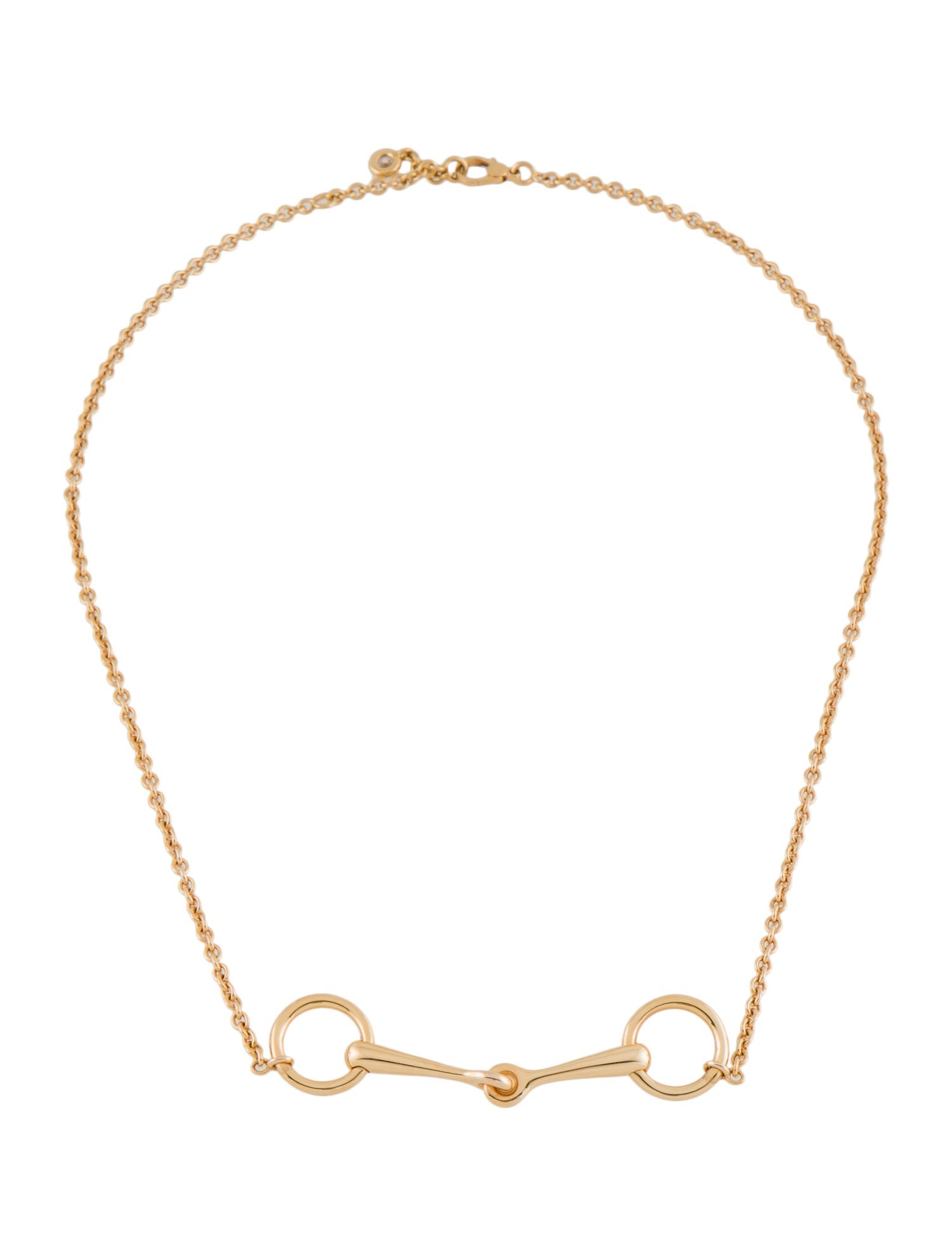 Hermès 18K Diamond Filet d'Or Necklace - 18K Yellow Gold Chain ...