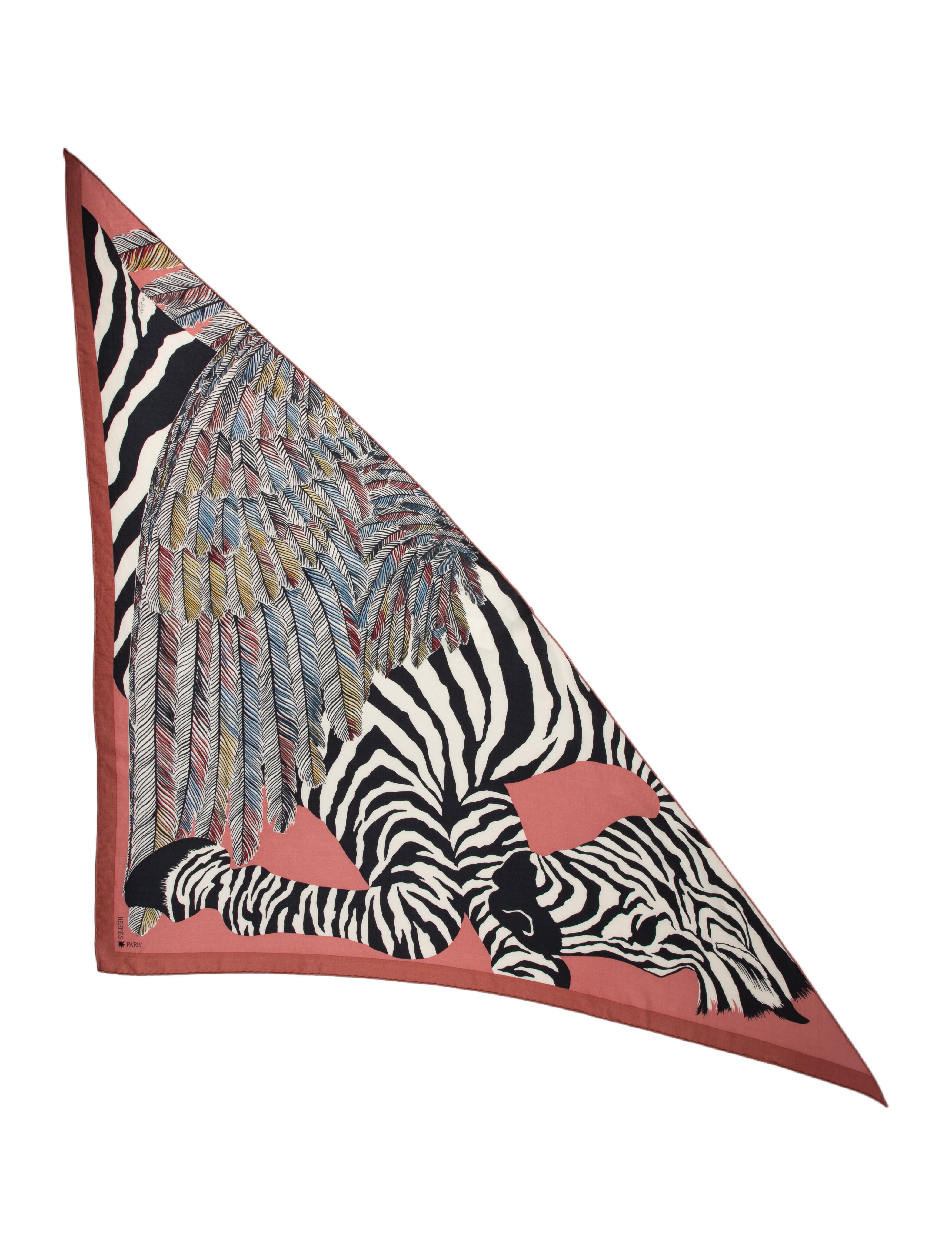 Hermès Garde Robe Pop Charm Silk Triangle Scarf - Neutrals Scarves and ...