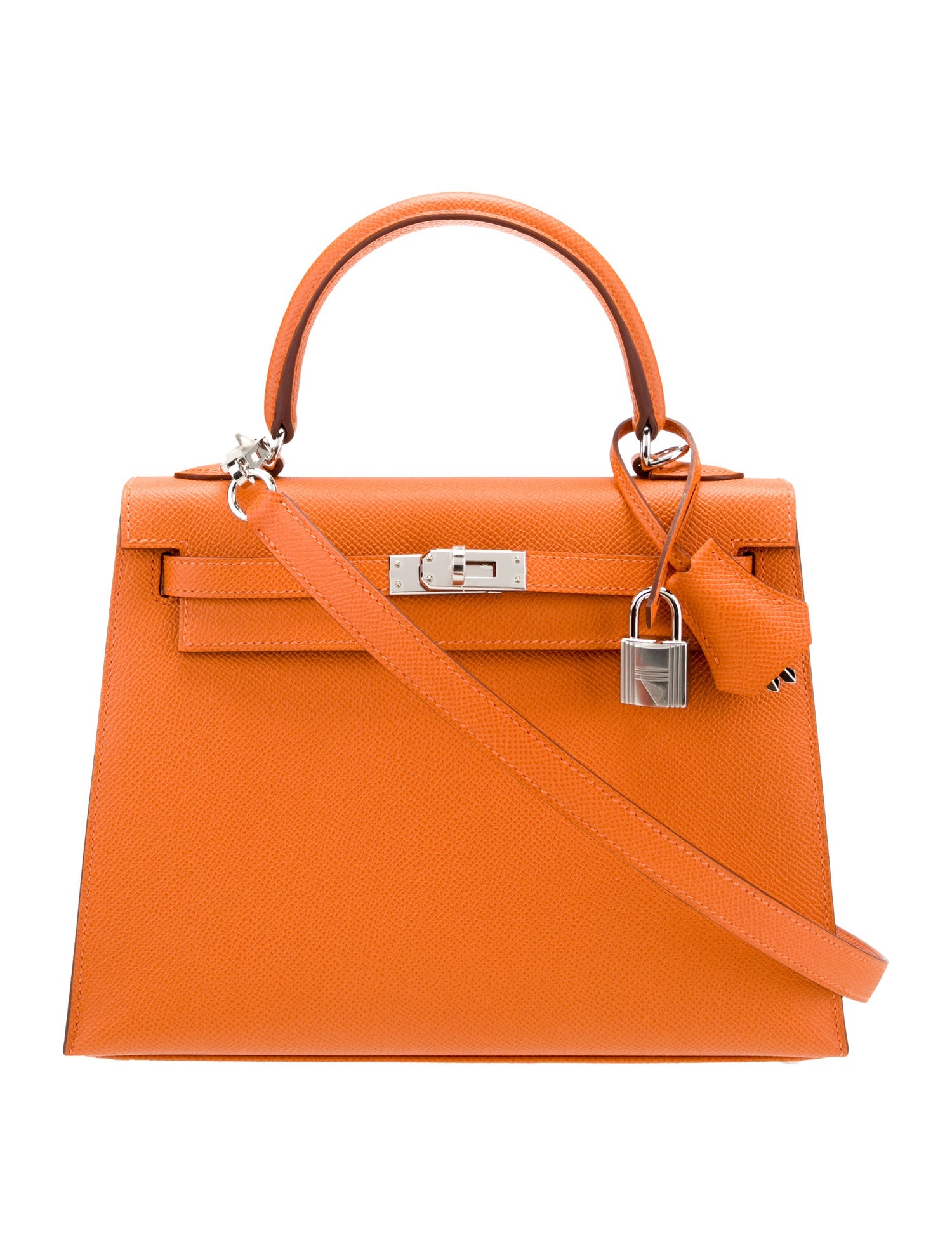Hermès Epsom Kelly II Sellier 25 - Red Handle Bags, Handbags ...