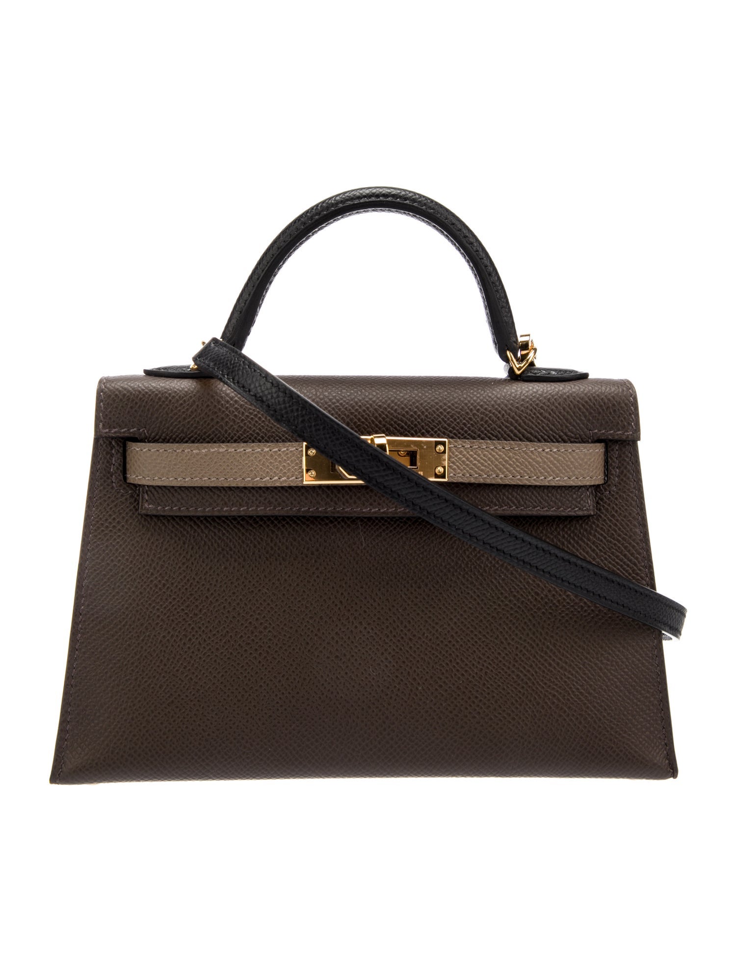 Hermès 2024 Epsom Tricolor Mini Kelly II Sellier 20 w/ Tags - Brown Handle Bags, Handbags ...