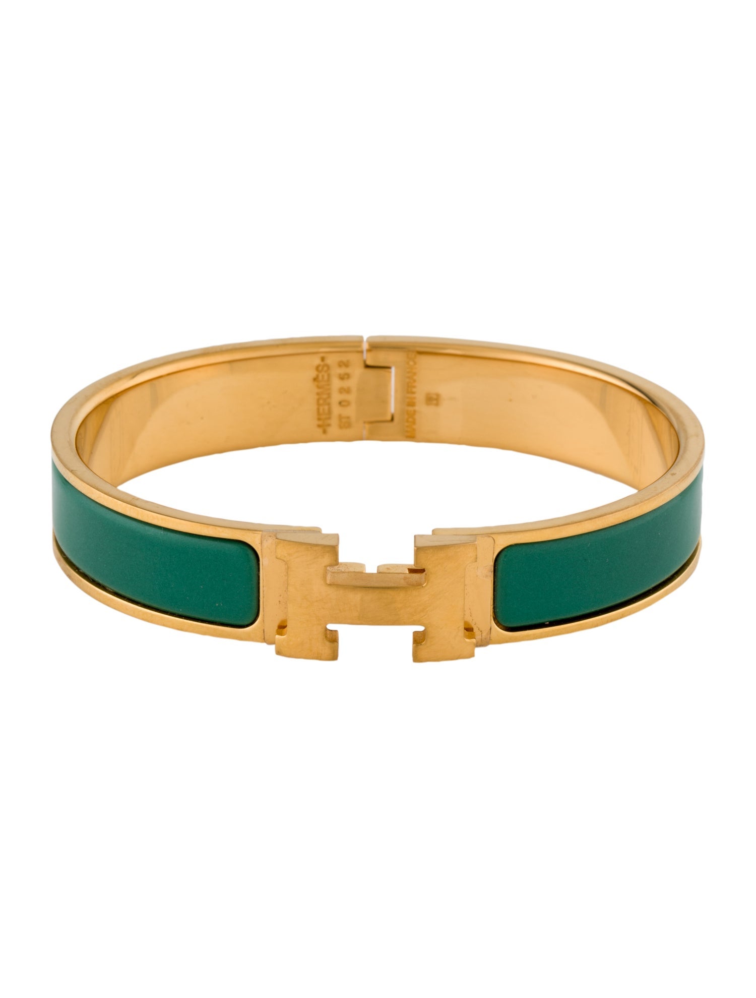 Hermès Clic H Bracelet - 18K Yellow Gold-Plated Bangle, Bracelets ...