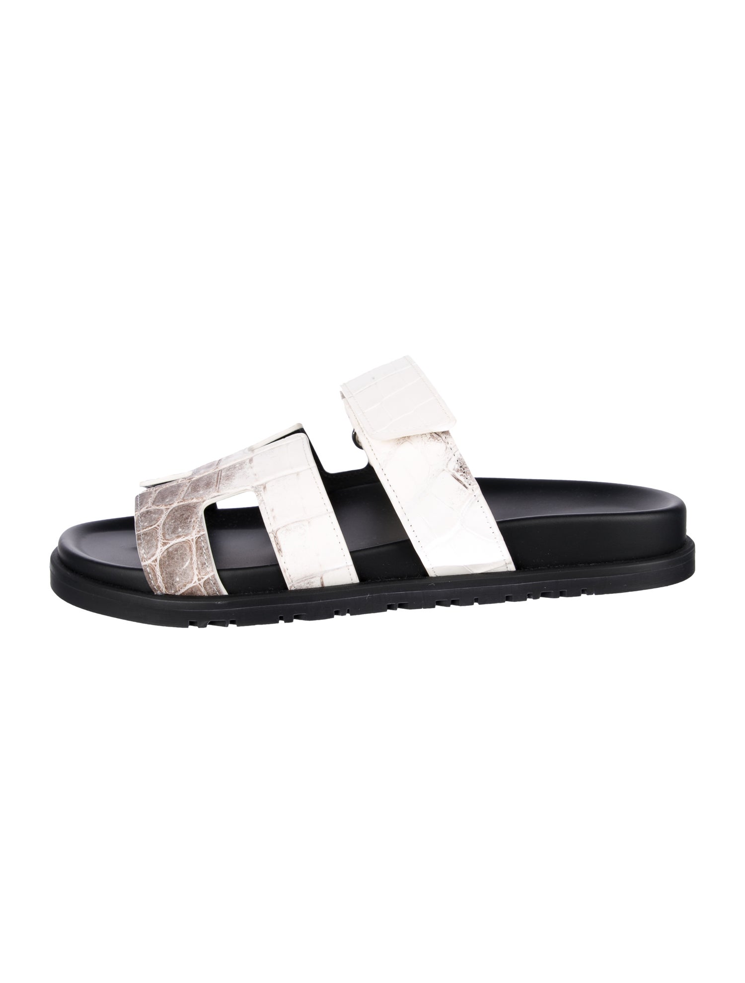 Hermès Chypre Himalaya Leather Slides - White Sandals, Shoes ...