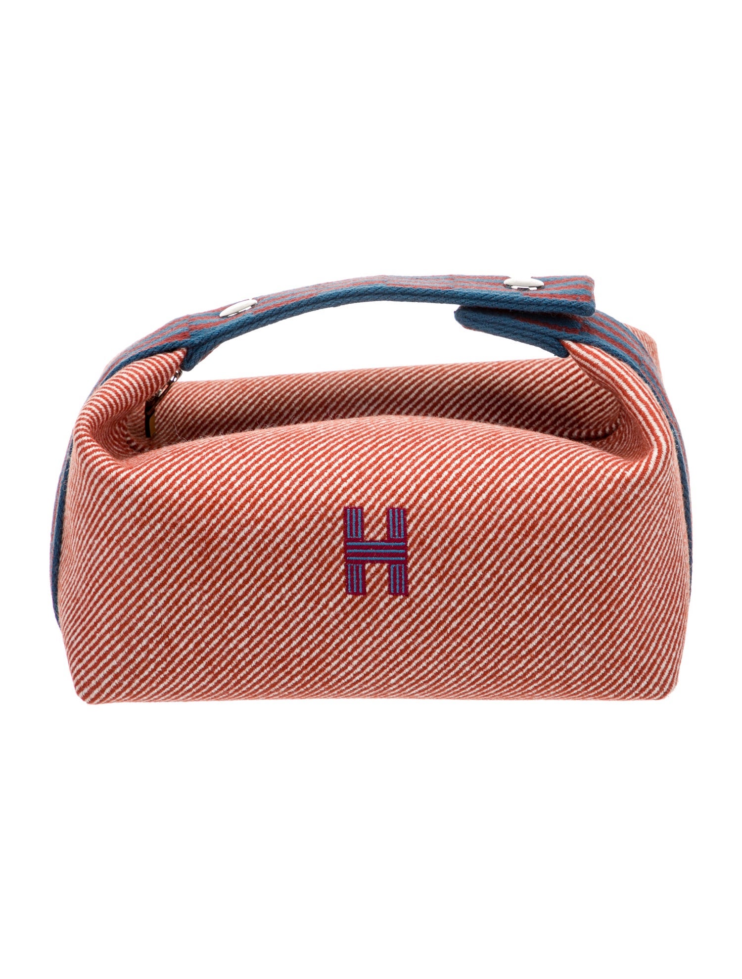 Hermès 2024 Small Wool Bride-a-Brac H Natte case - Blue Handle Bags ...
