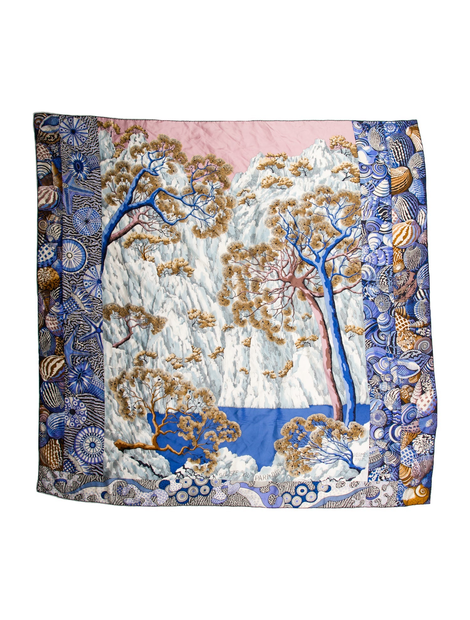 Hermès Sieste au Paradis Silk Shawl - Blue Scarves and Shawls, Accessories - HER622968 | The ...