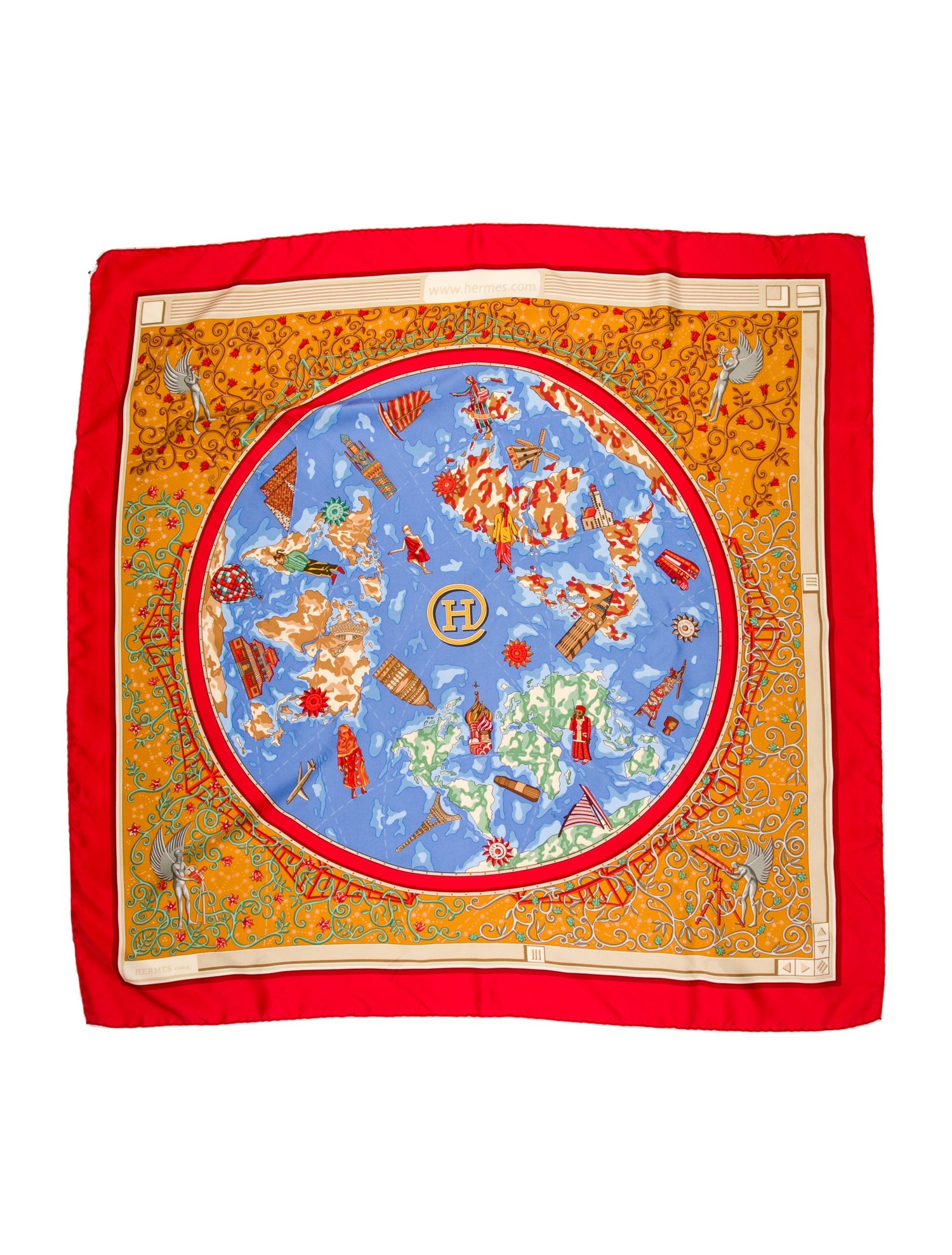 Hermès www.hermes.com Silk Scarf - Blue Scarves and Shawls, Accessories ...