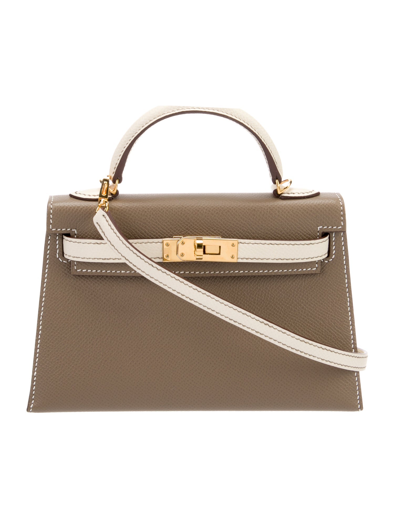 Hermès Special Order Epsom Mini Kelly II Sellier 20 - Grey Handle Bags, Handbags - HER623494 ...