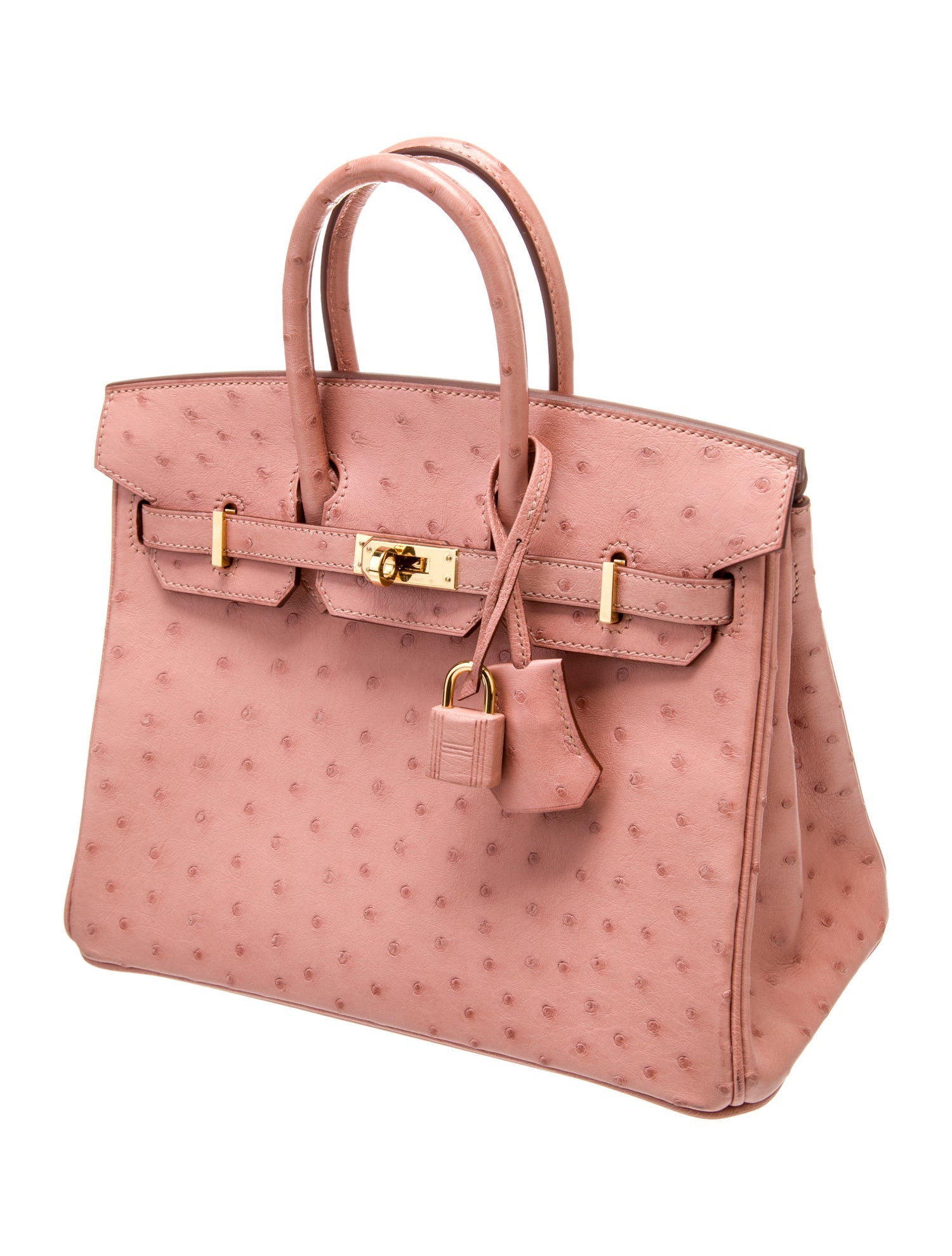 Hermès Special Order Ostrich Birkin 25 - Pink Handle Bags, Handbags ...
