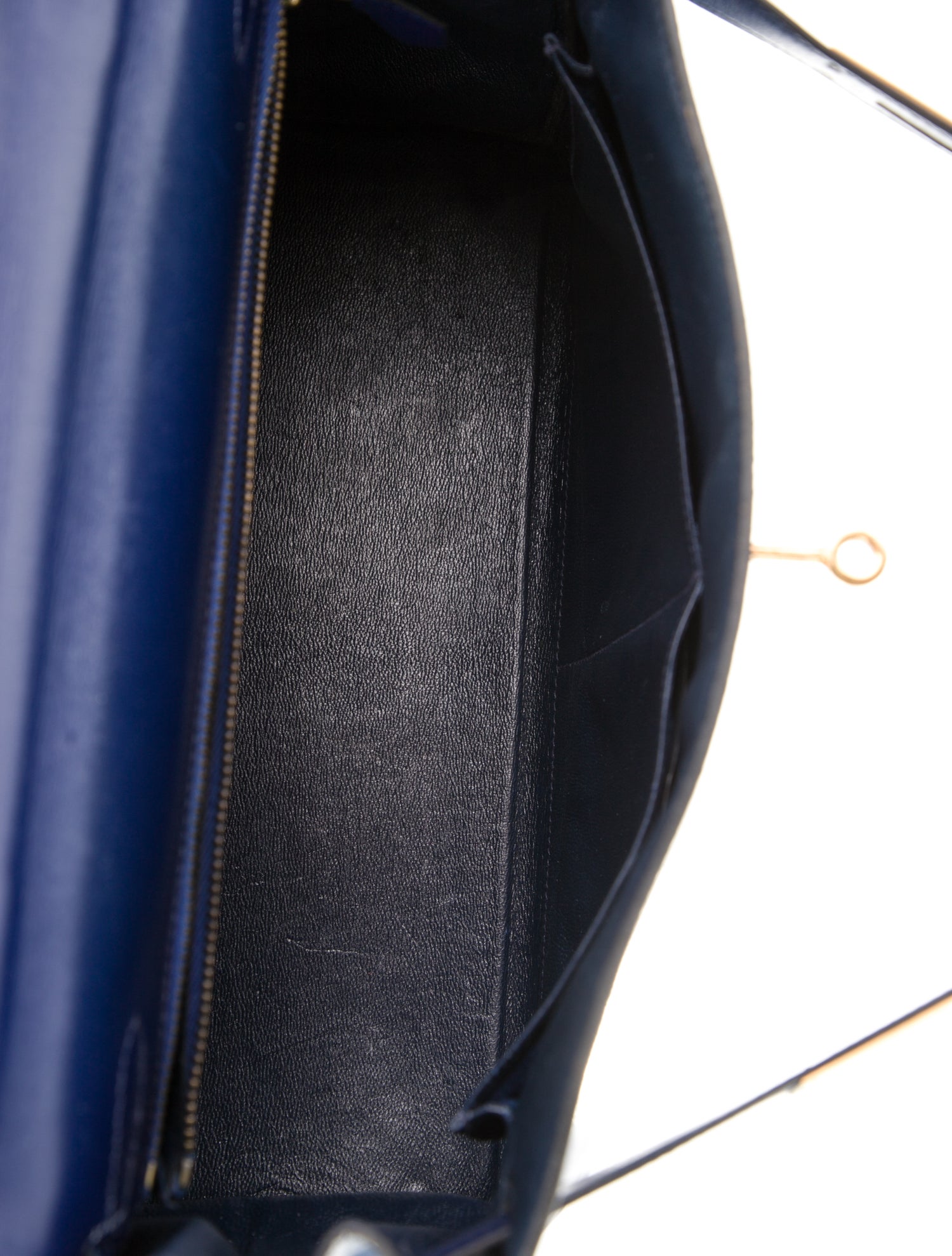 Hermès Vintage Box Kelly Retourne 32 w/ Strap - Blue Handle Bags ...